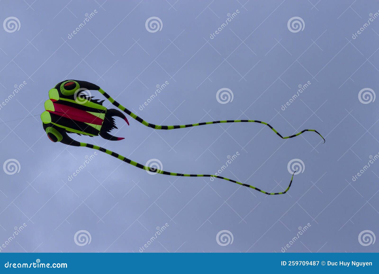 A Colorful Kite Flying in the Air. Stock Image - Image of summer ...