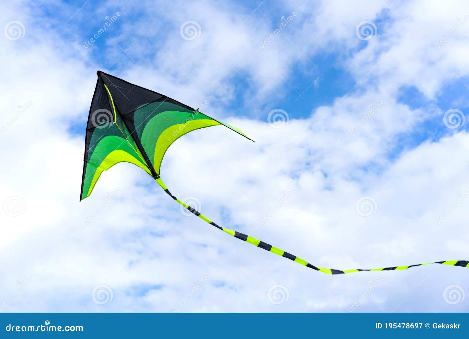 Colorful Kite Flying on Sky Background Stock Image - Image of colour ...