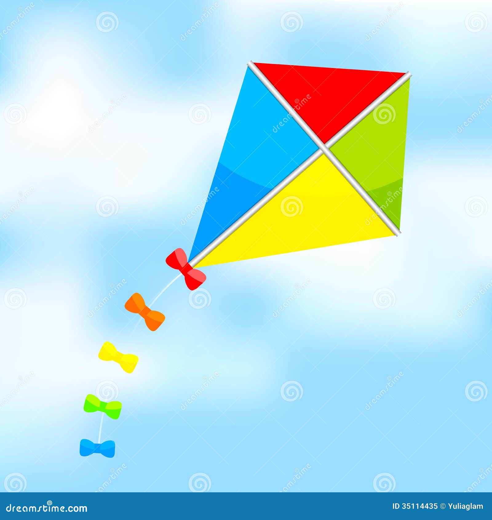 Kites In The Sky Clip Art