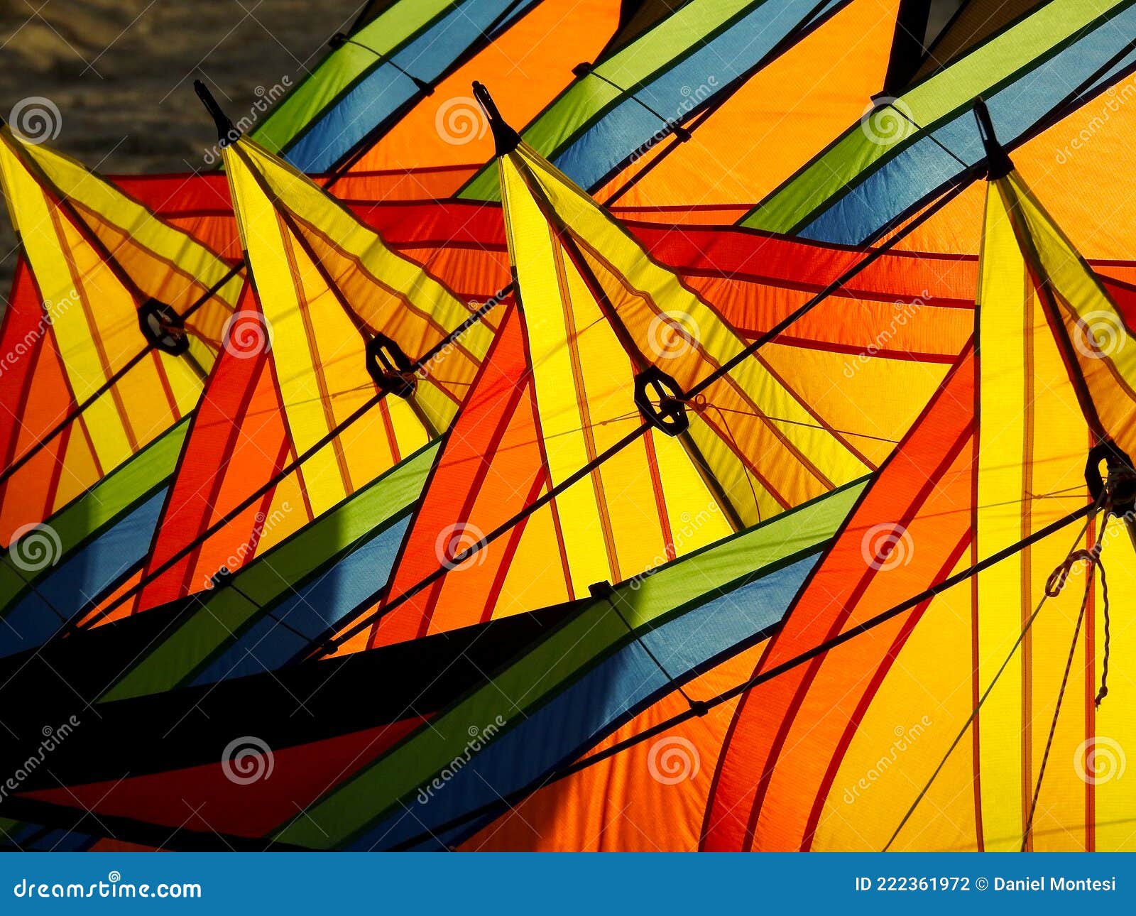 Colorful Kites Caught the Late Afternoon Light. Stock Photo - Image of ... Colorful Kites Caught the Late Afternoon Light. Stock Photo - Image of ...