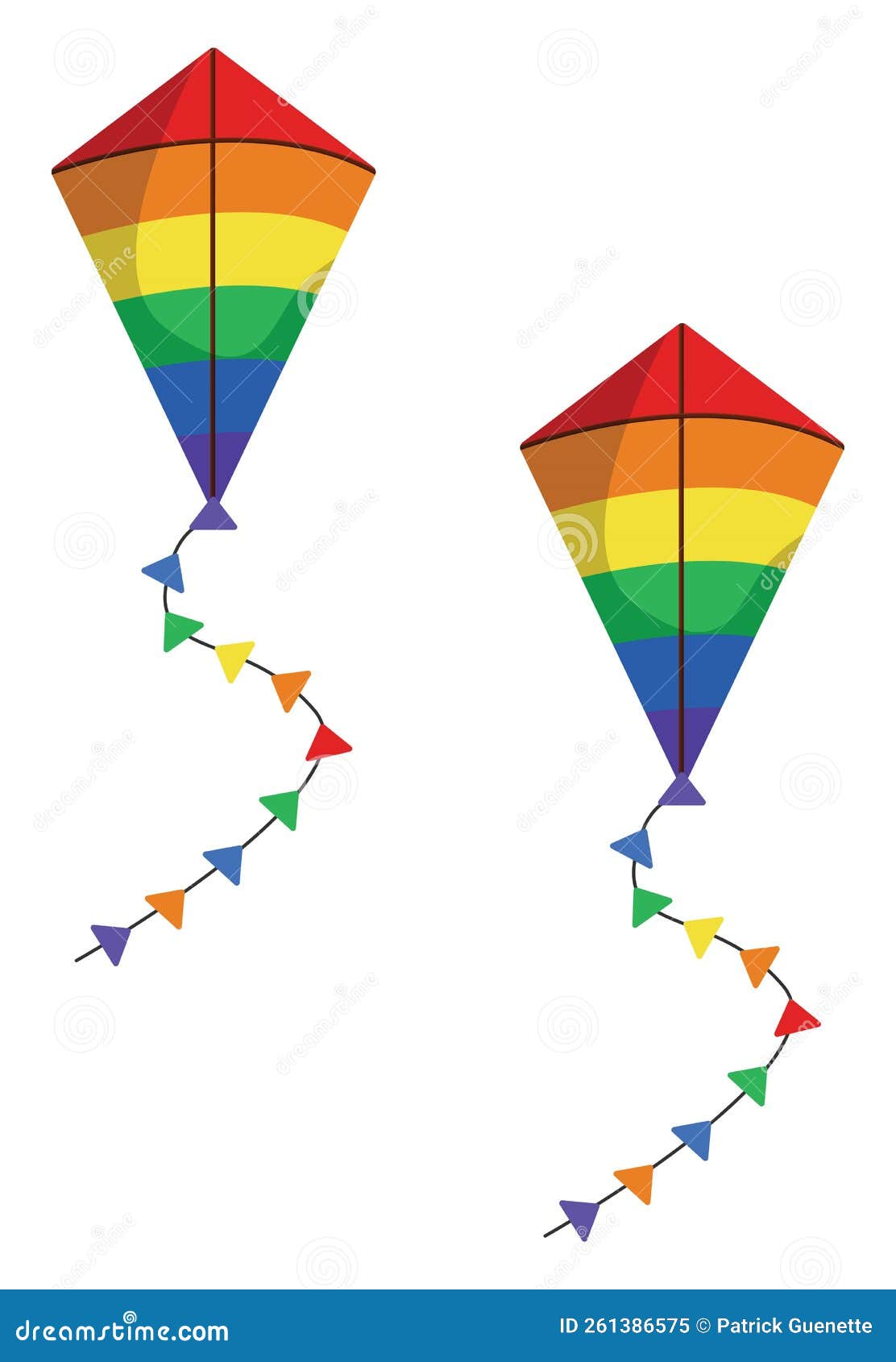 Colorful kites, icon stock vector. Illustration of background - 261386575