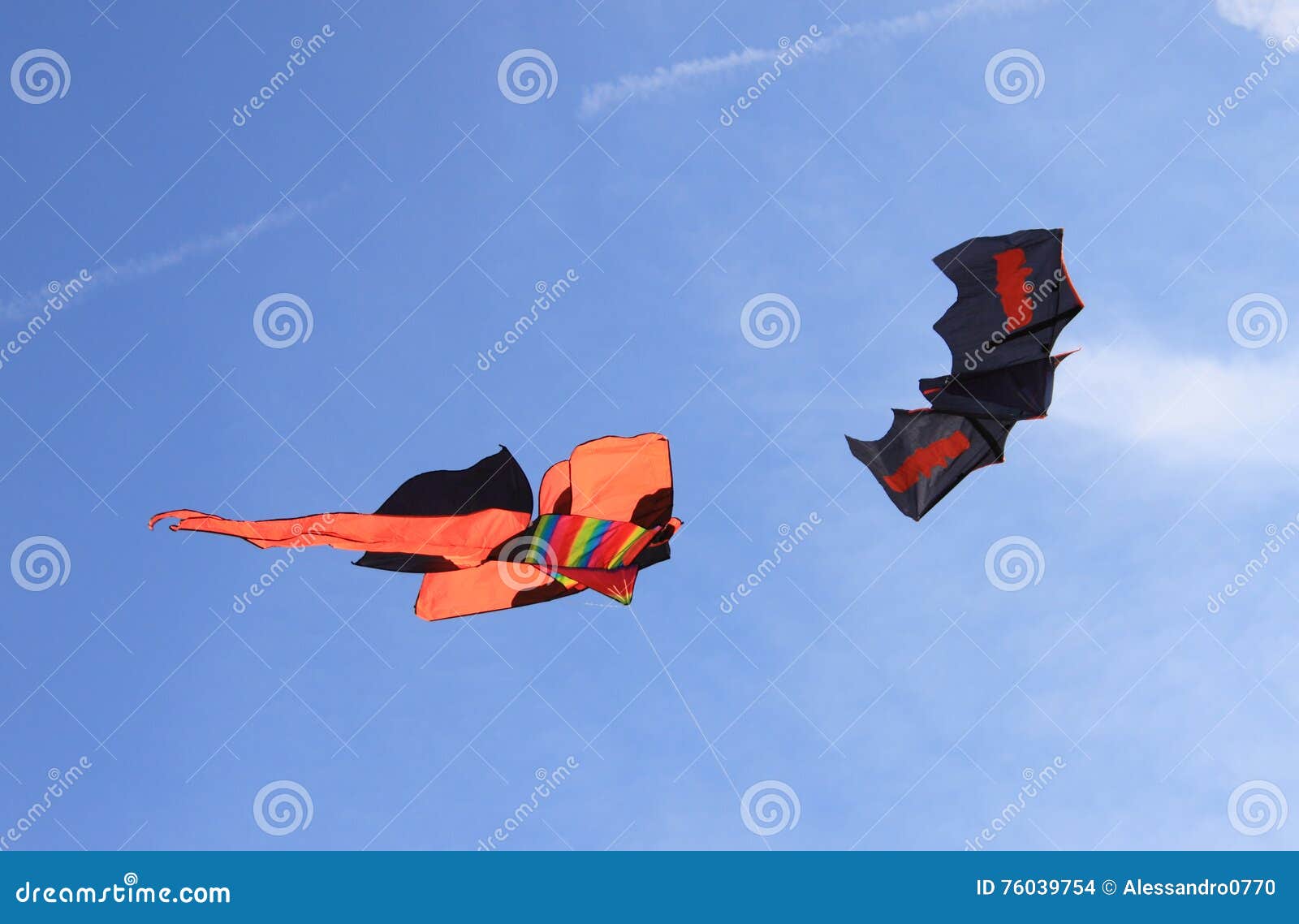 Colorful kites stock photo. Image of colour, violet, summer - 76039754