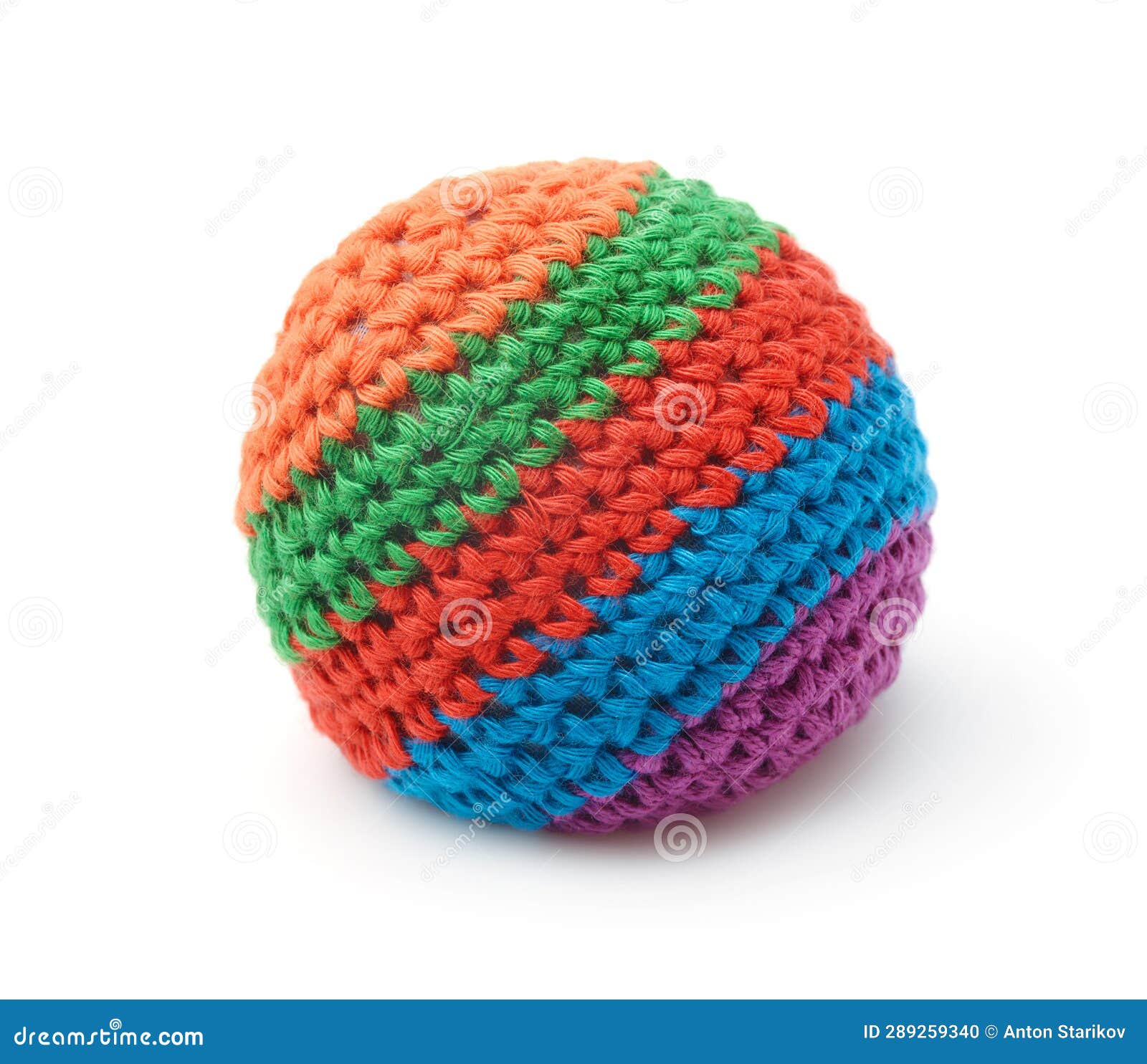 Colorful knitted footbag stock photo. Image of activity - 289259340