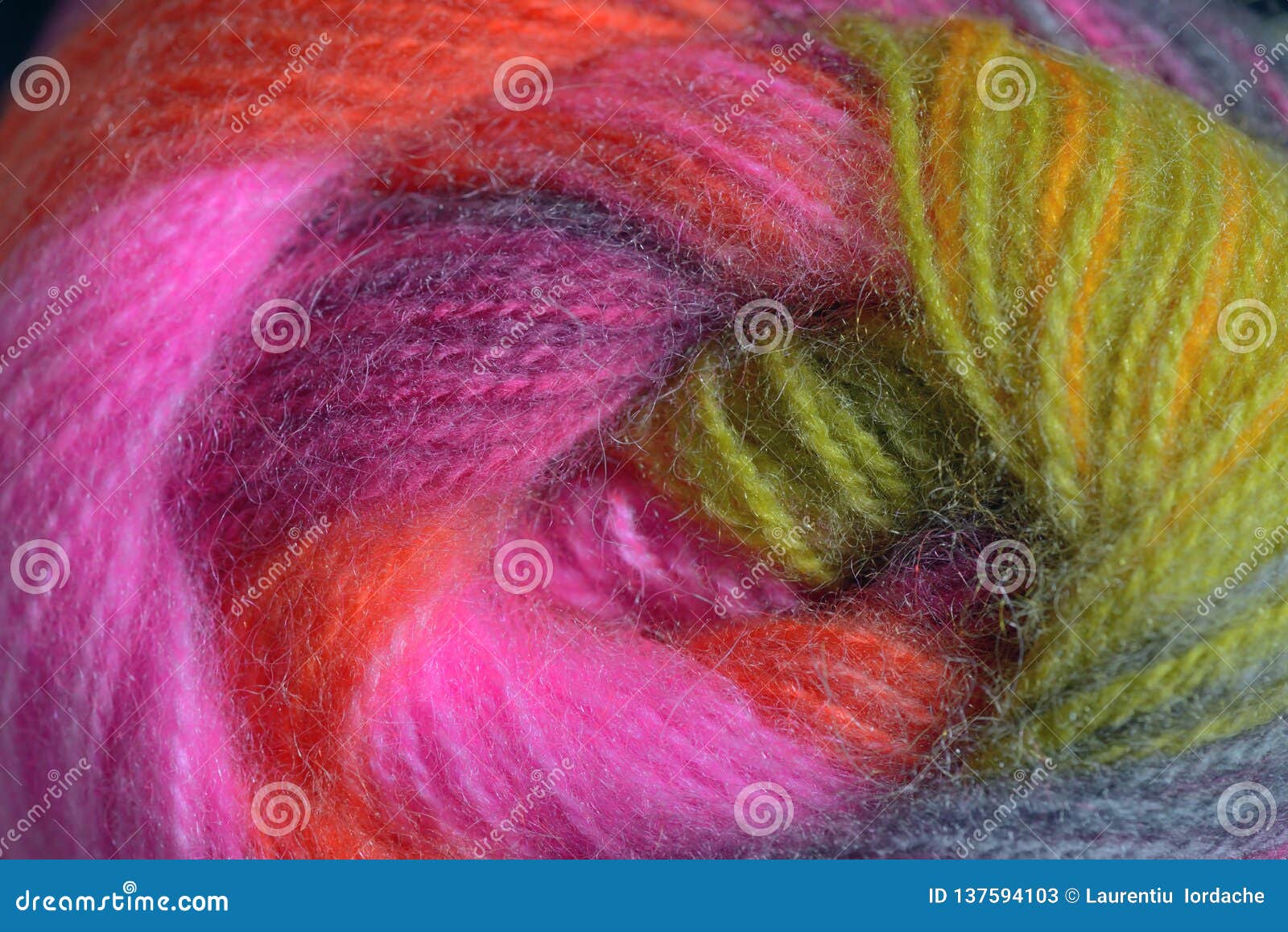 Colorful knitting wool stock image. Image of studio - 137594103