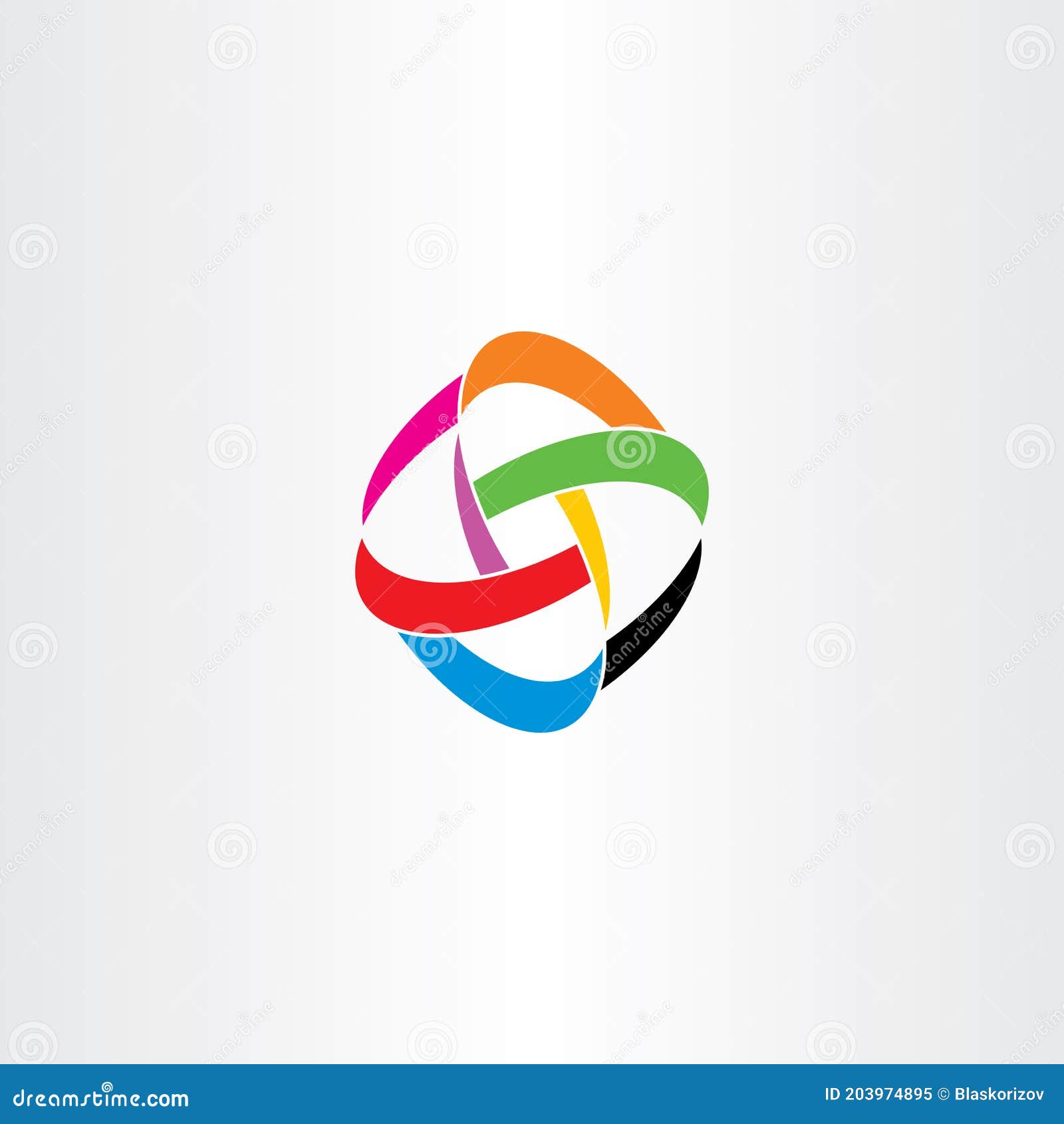 Colorful Knot Abstract Logo Business Icon Stock Vector - Illustration ...