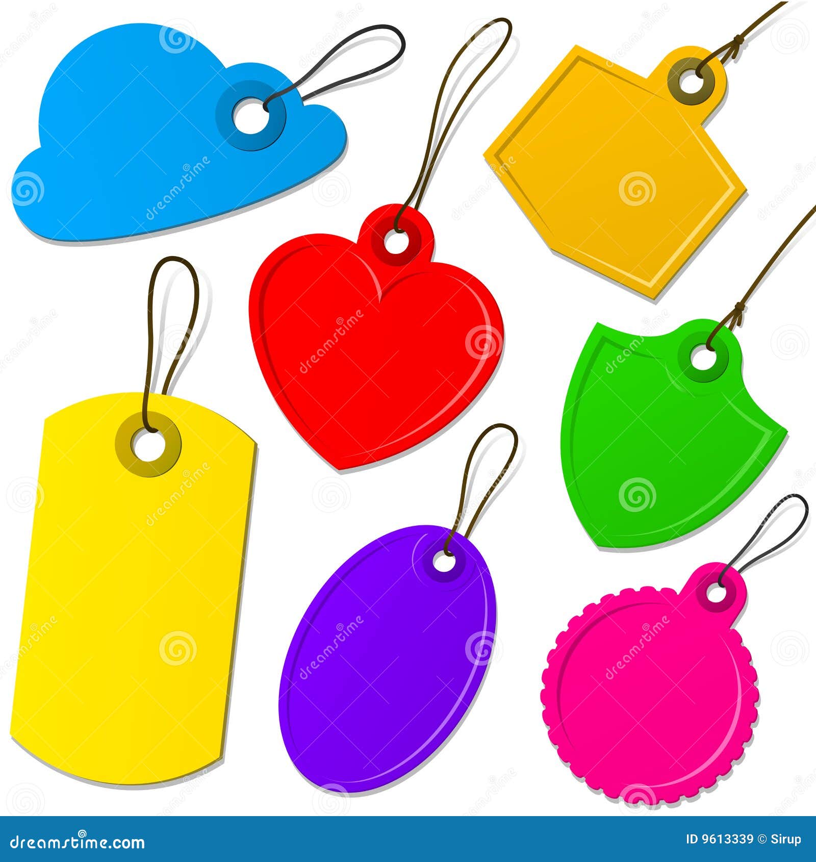 Colorful label collection stock vector. Illustration of hole - 9613339