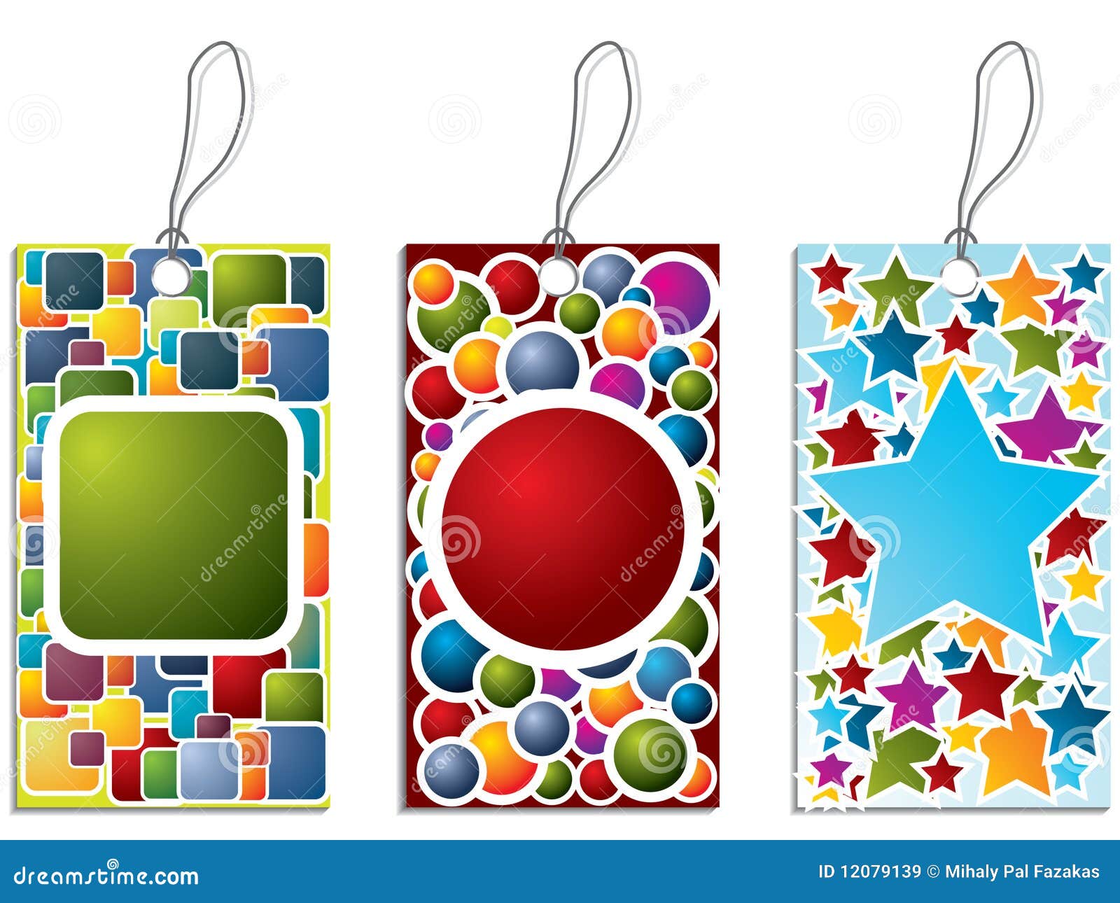 Colorful label set stock vector. Illustration of merchandise - 12079139