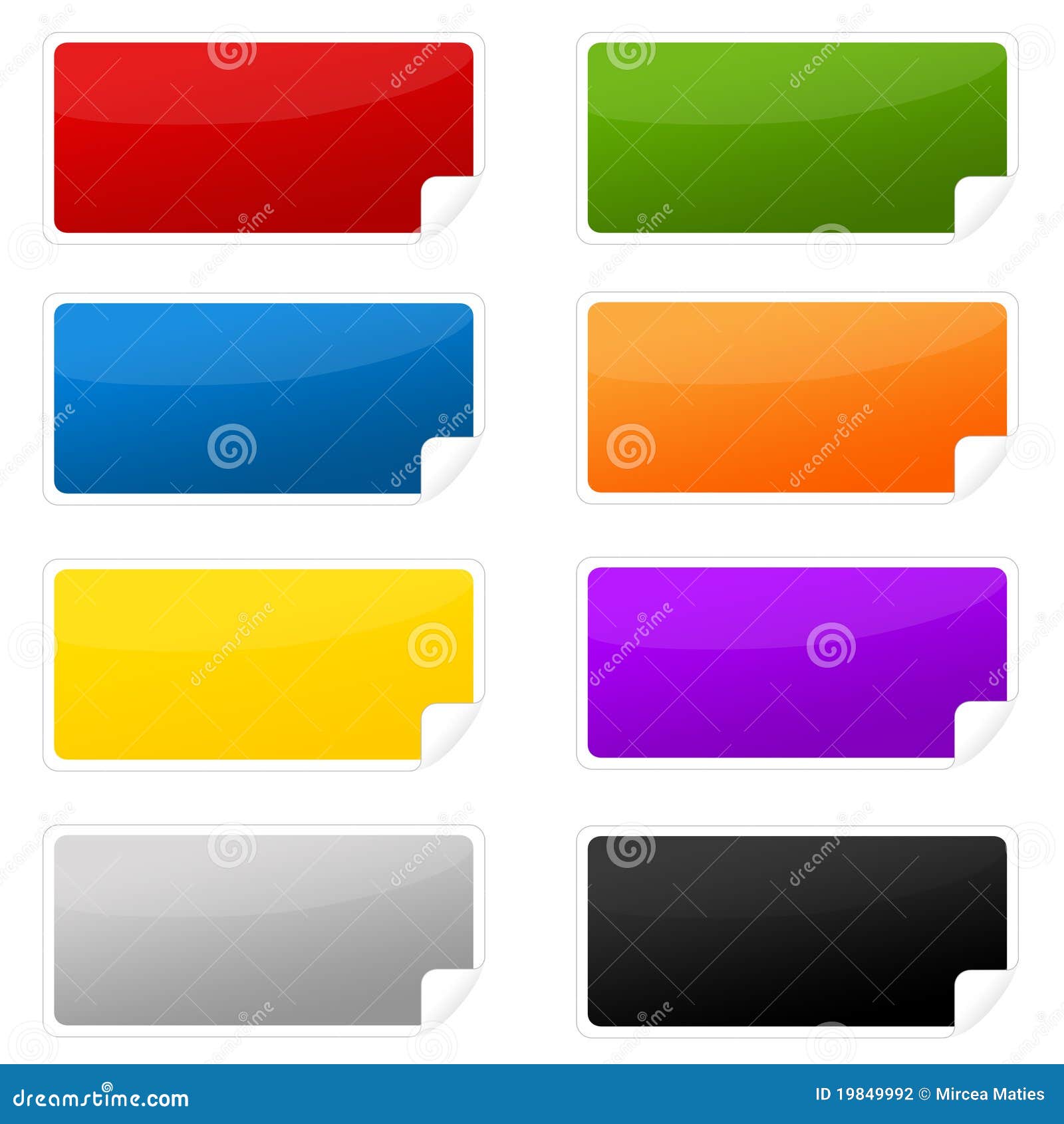 Colorful labels stock illustration. Illustration of blue - 19849992