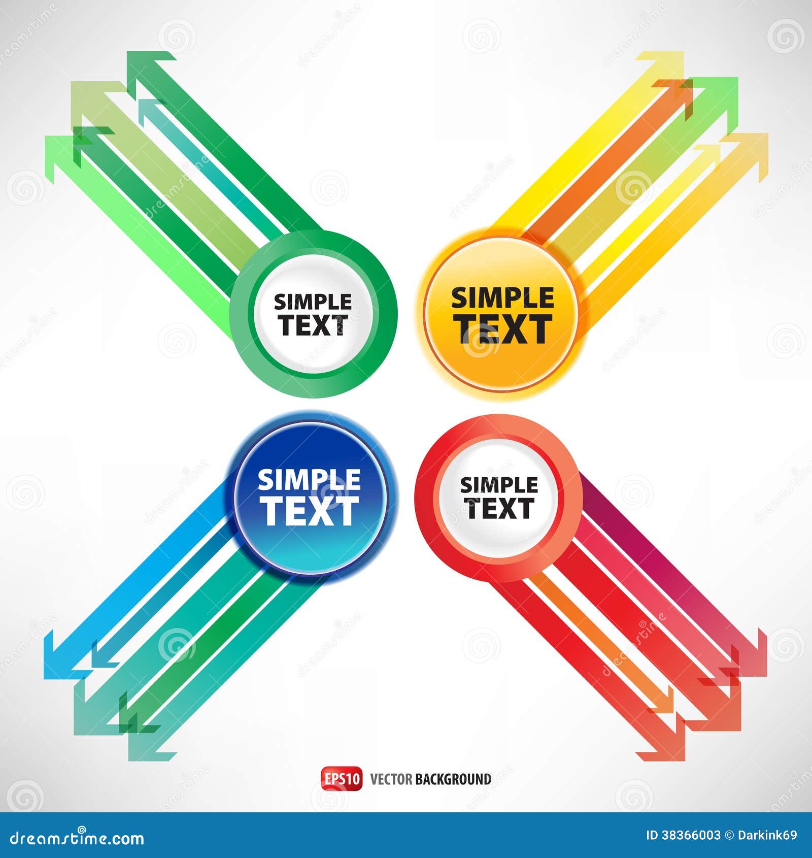 Colorful Labels with Arrows Stock Vector - Illustration of isolated ...