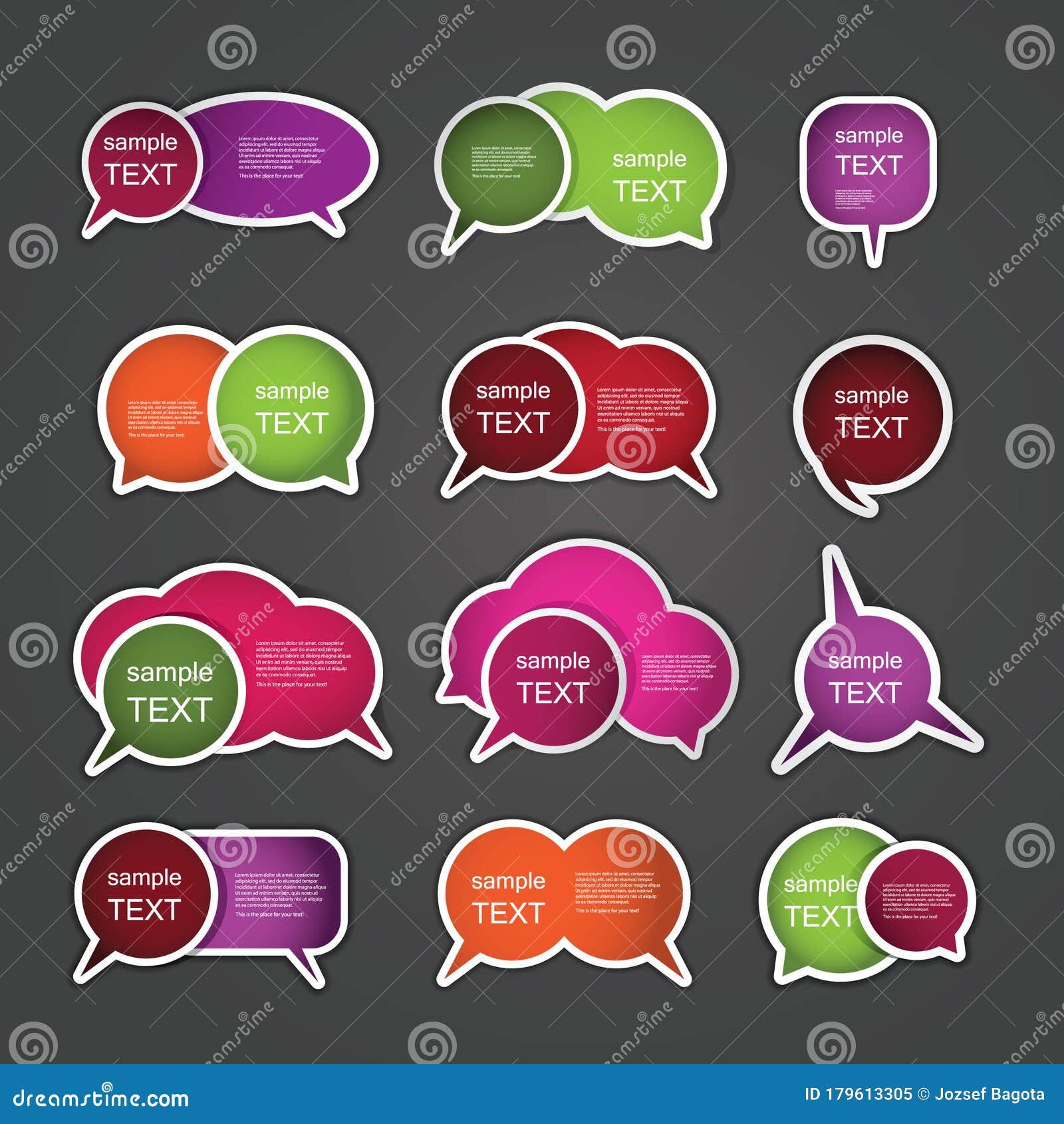 Colorful Labels, Tags stock vector. Illustration of invitation - 179613305