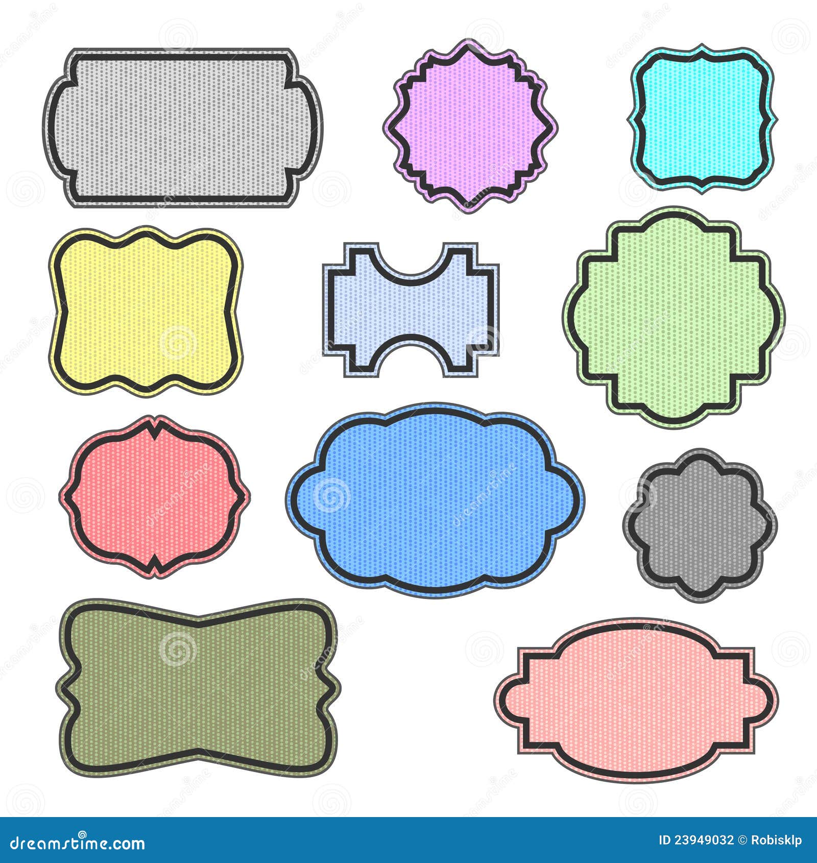 Colorful Labels with Texture Stock Vector - Illustration of certificate ...