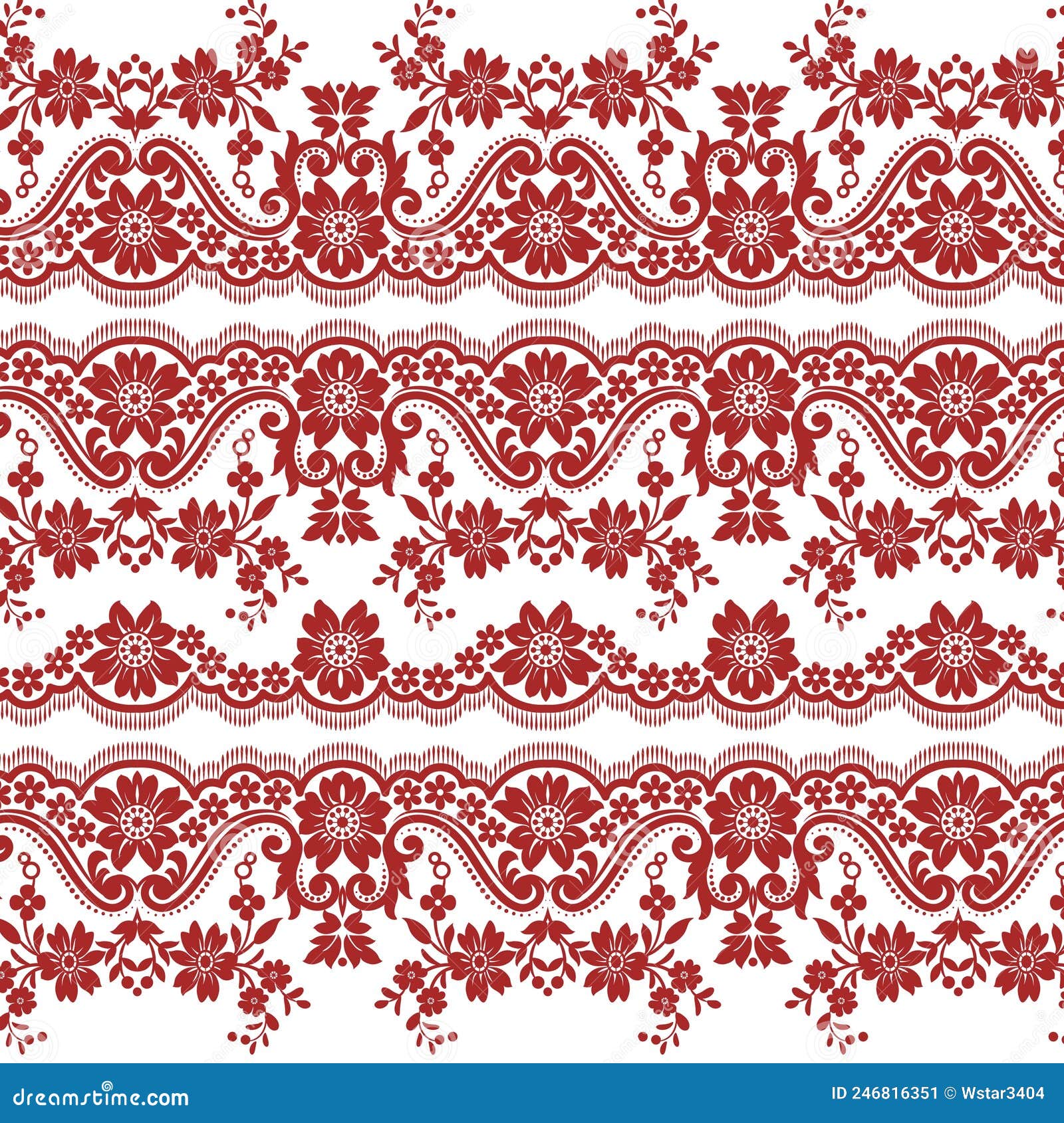 Colorful Lace Pattern in Old Rustic Color Stock Vector - Illustration ...