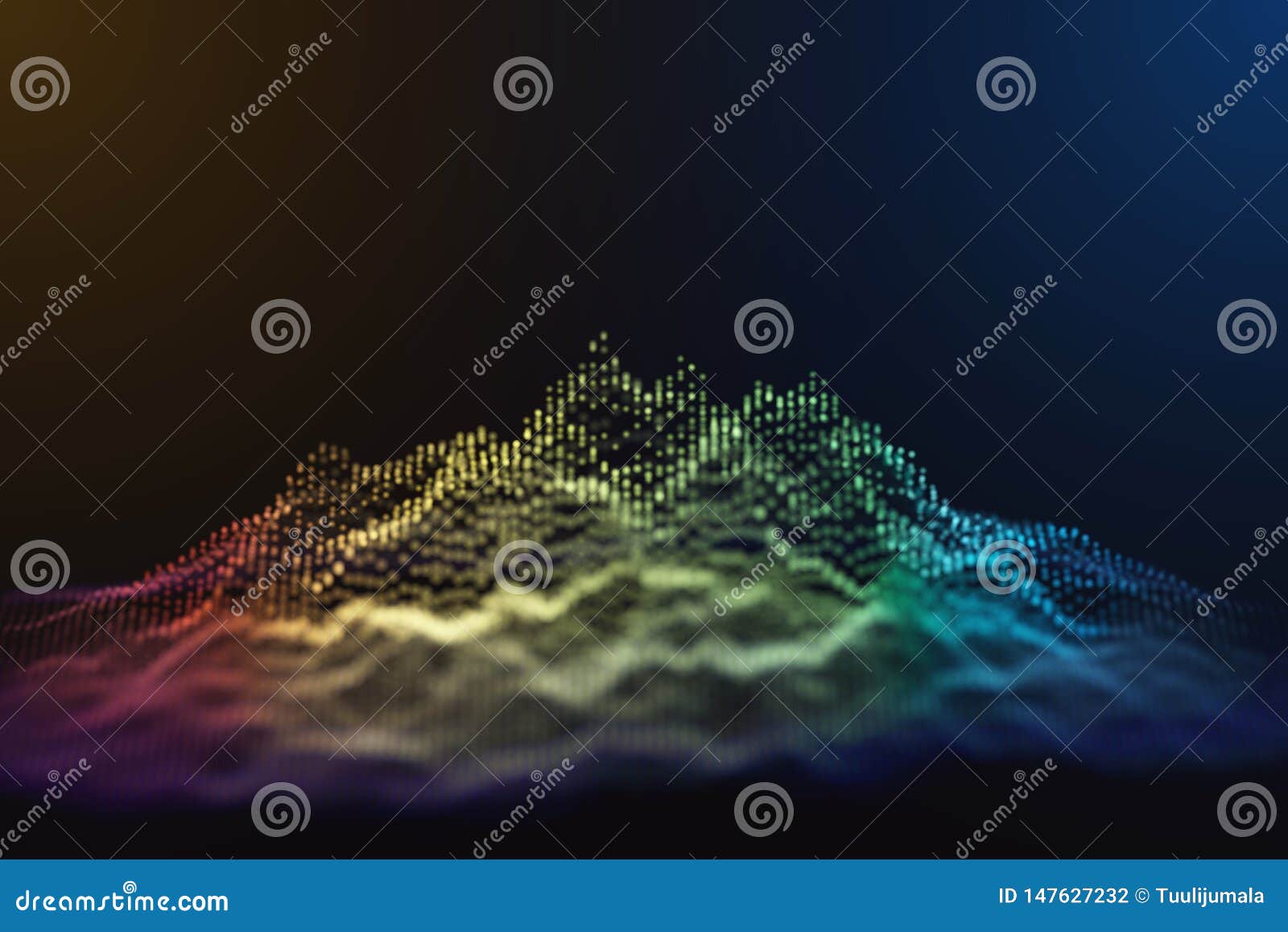 Colorful Landscape Particle Surface Background Stock Vector ...