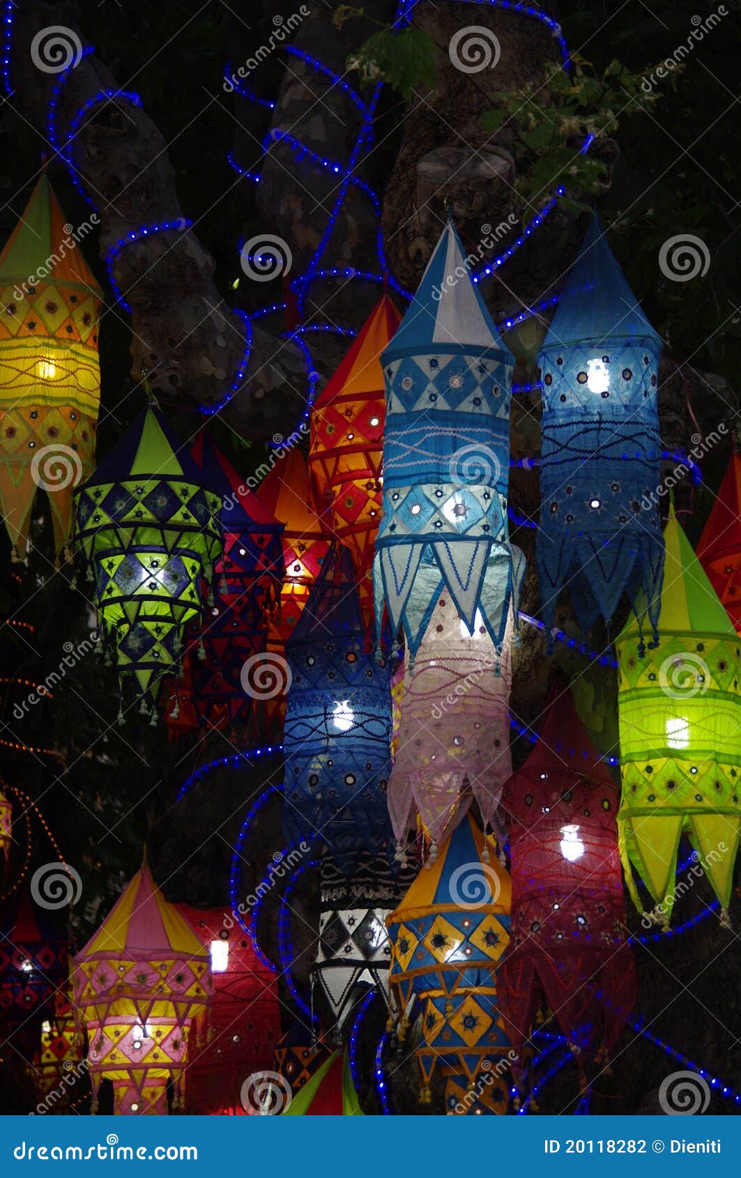 Colorful lanterns stock photo. Image of hand, colorful - 20118282
