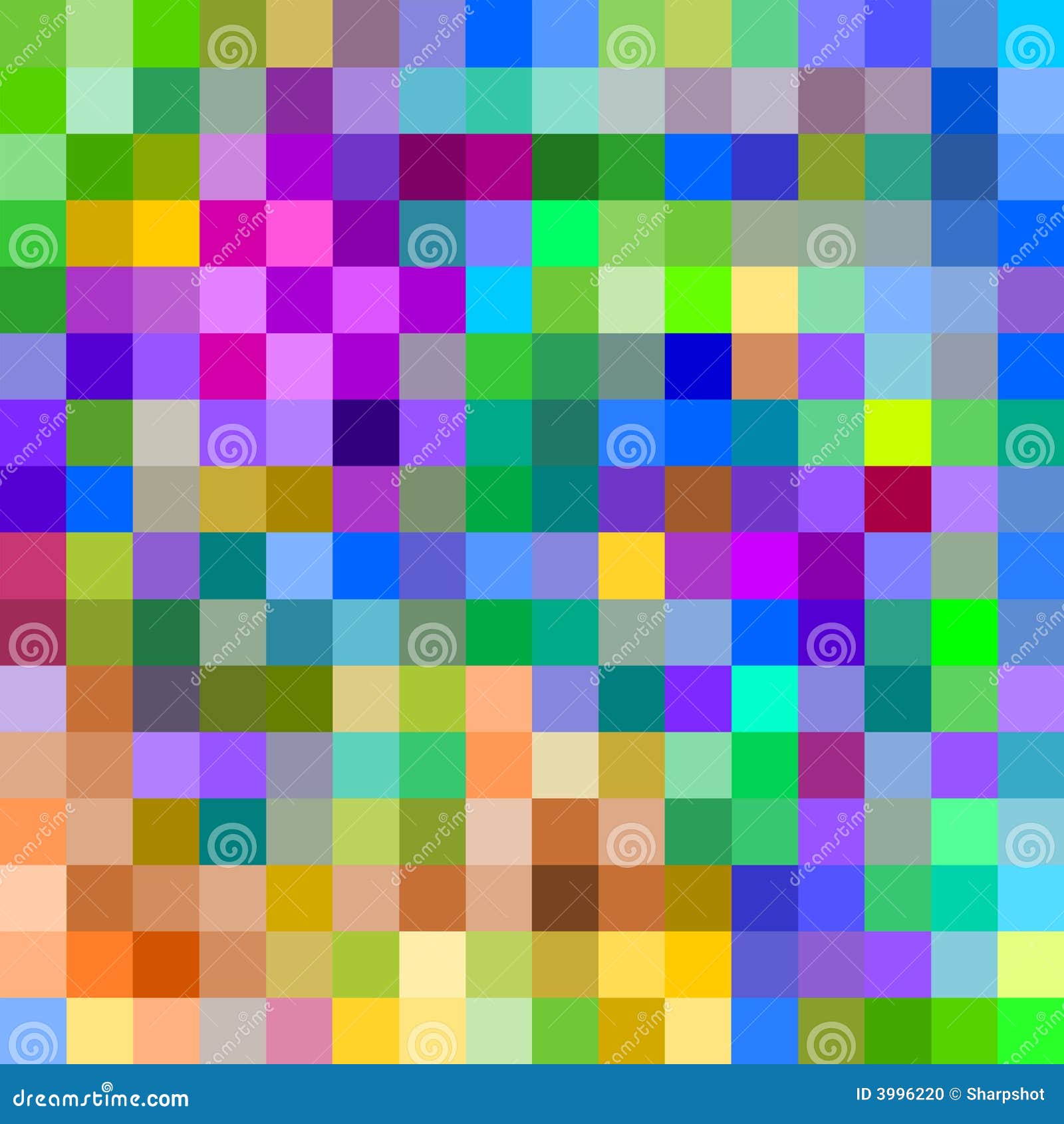 Colorful large pixels. stock illustration. Illustration of mosaic - 3996220