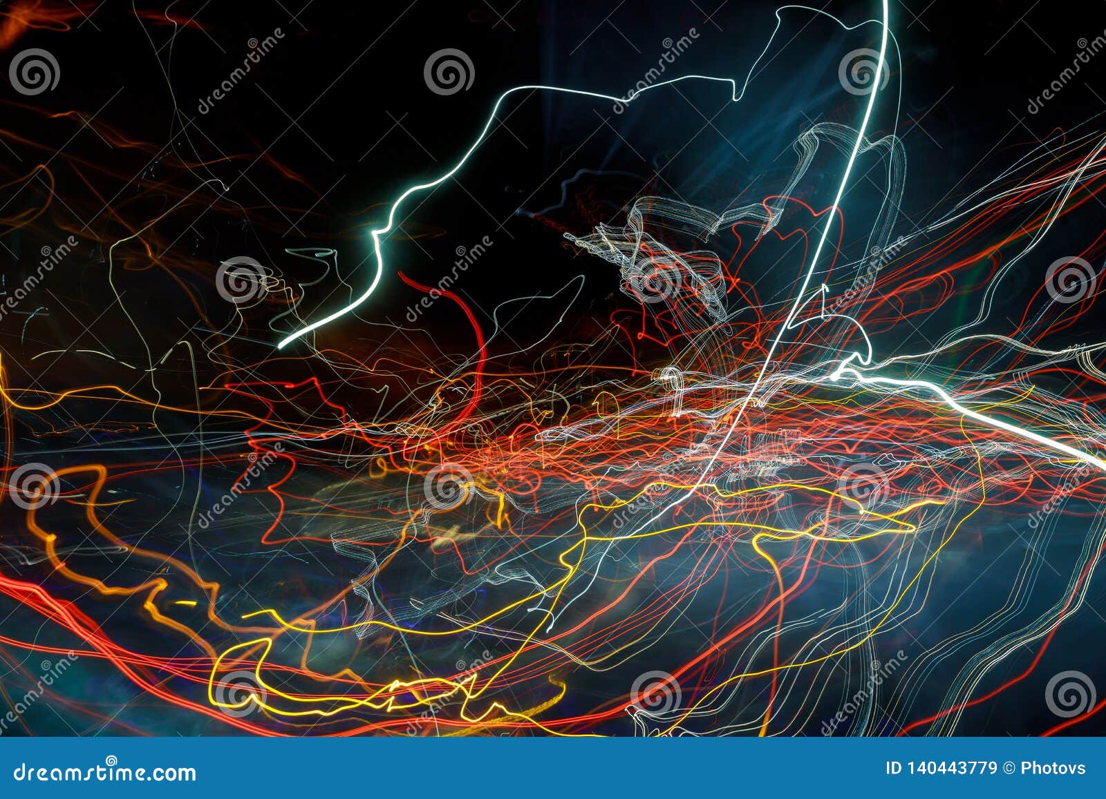 Colorful Laser Effect Over A Plain Black Background Stock Image - Image ...