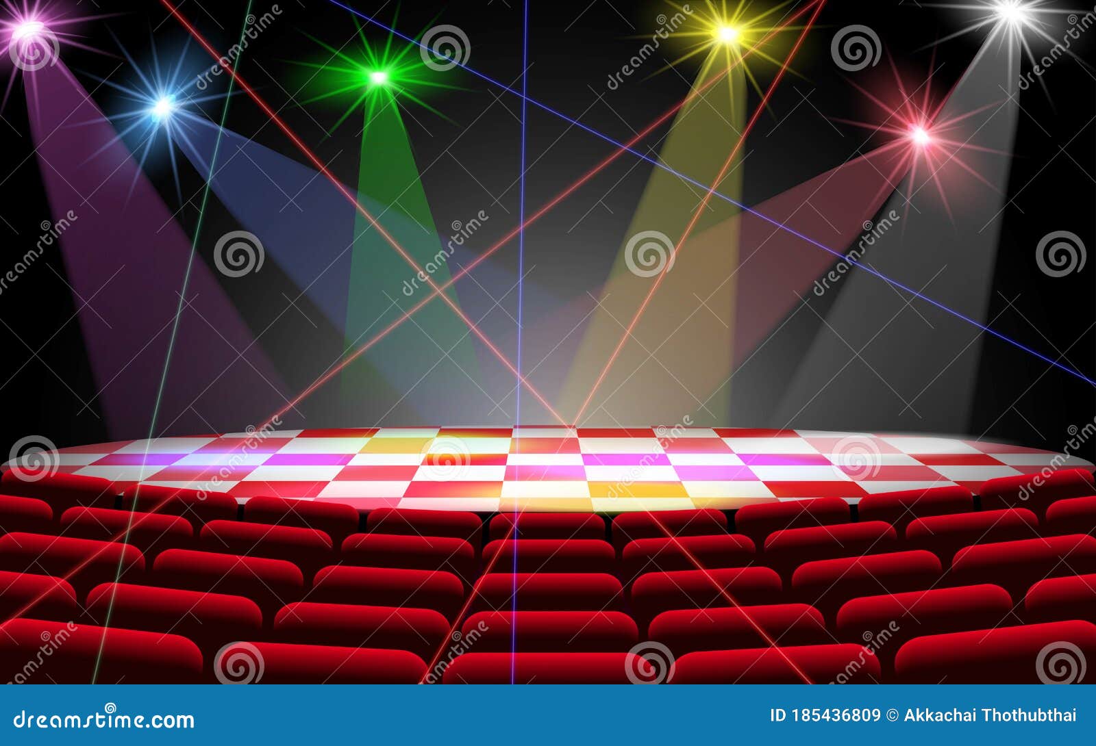 Spotlight in the Studio Room Stock Vector - Illustration of blue ...