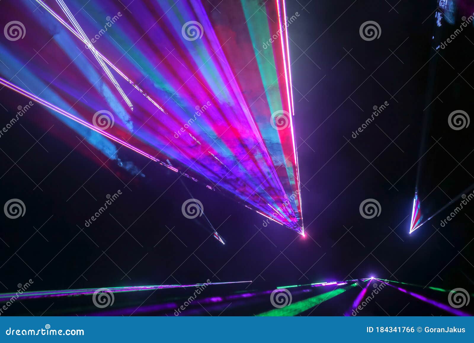 Colorful laser show stock photo. Image of musical, club - 184341766