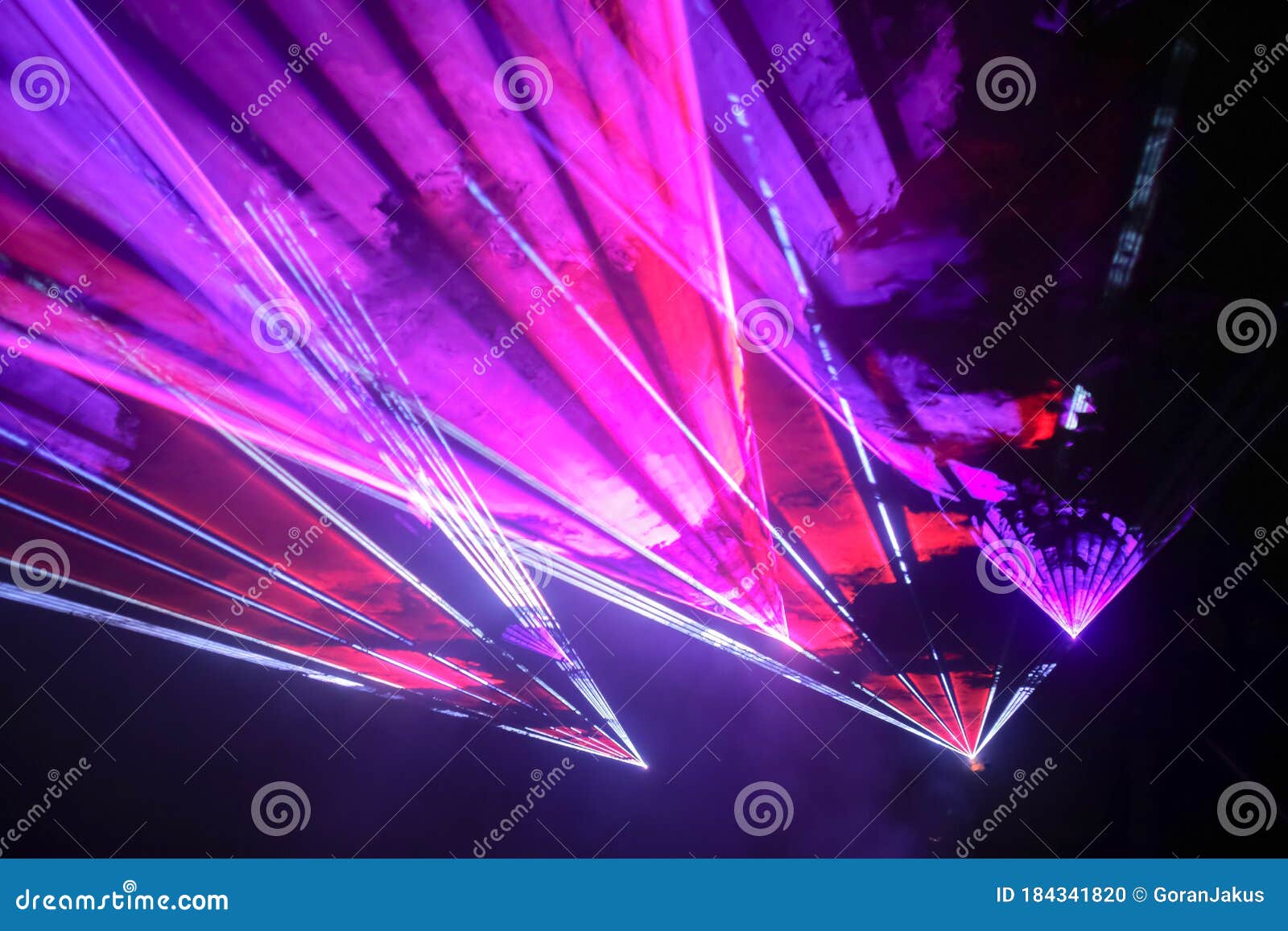 Colorful laser show stock photo. Image of glow, lights - 184341820
