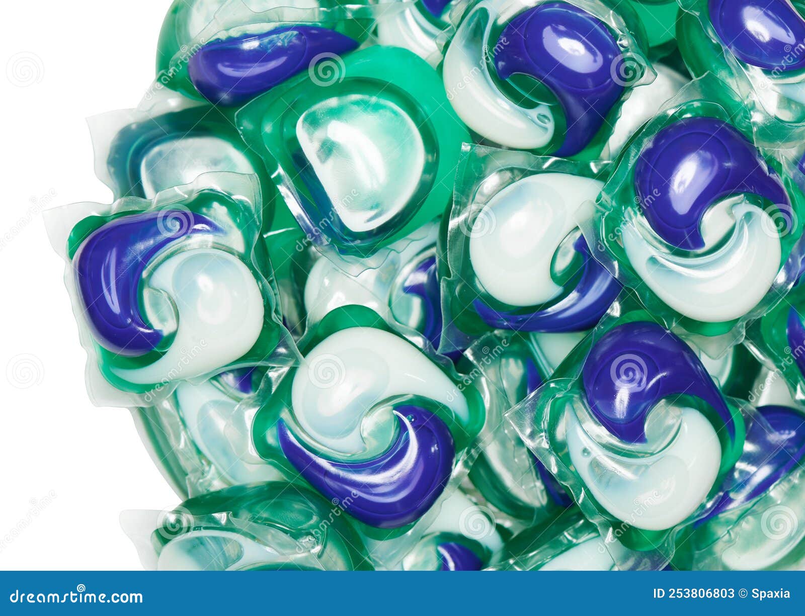 Colorful Laundry Eco Gel in Capsule. Washing Machine Detergent Stock ...