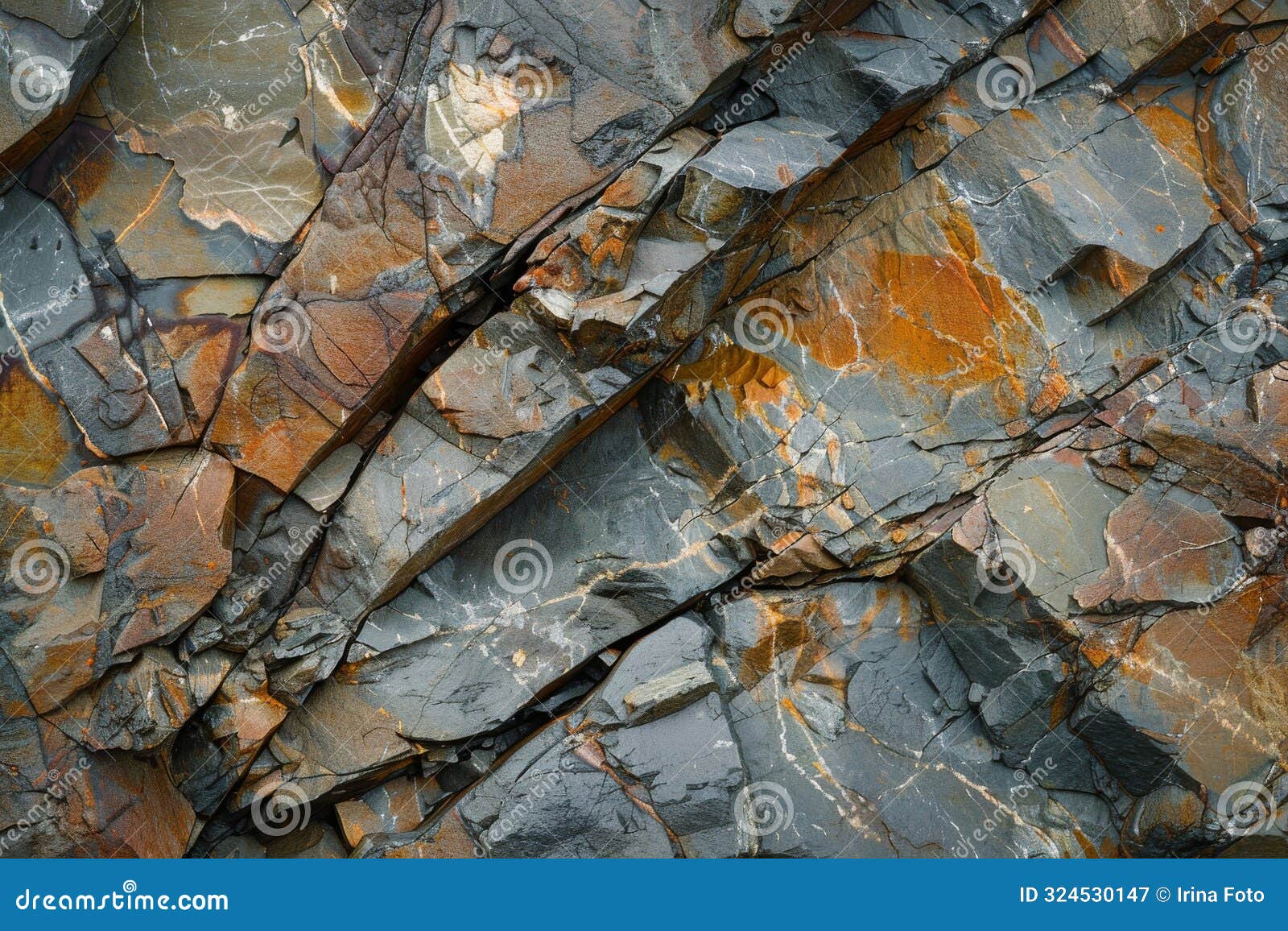 Colorful Layered Rock Wall Texture Stock Image - Image of geological ...