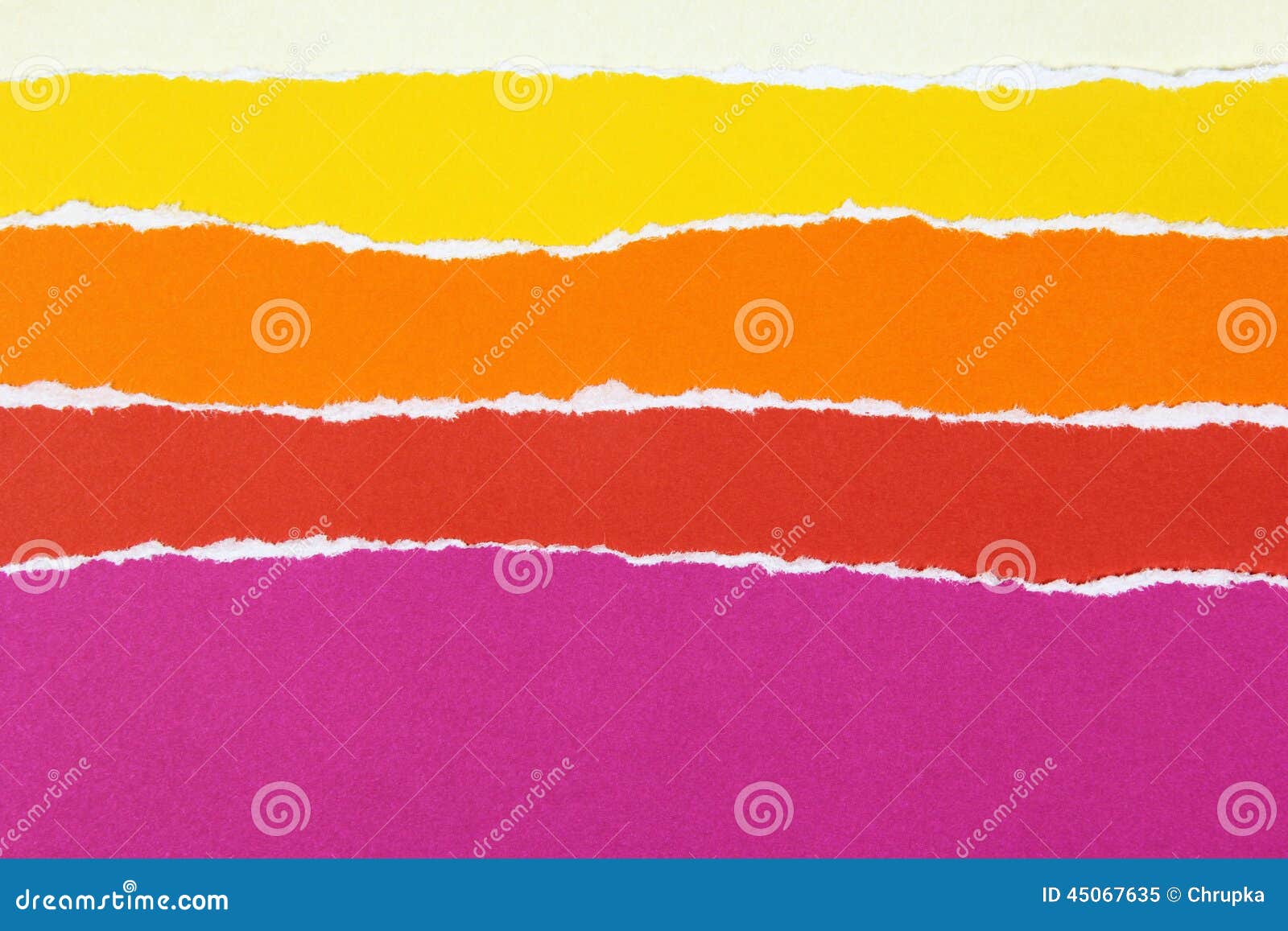 Colorful Layers of Torn Paper Stock Image - Image of colorful, ragged ...