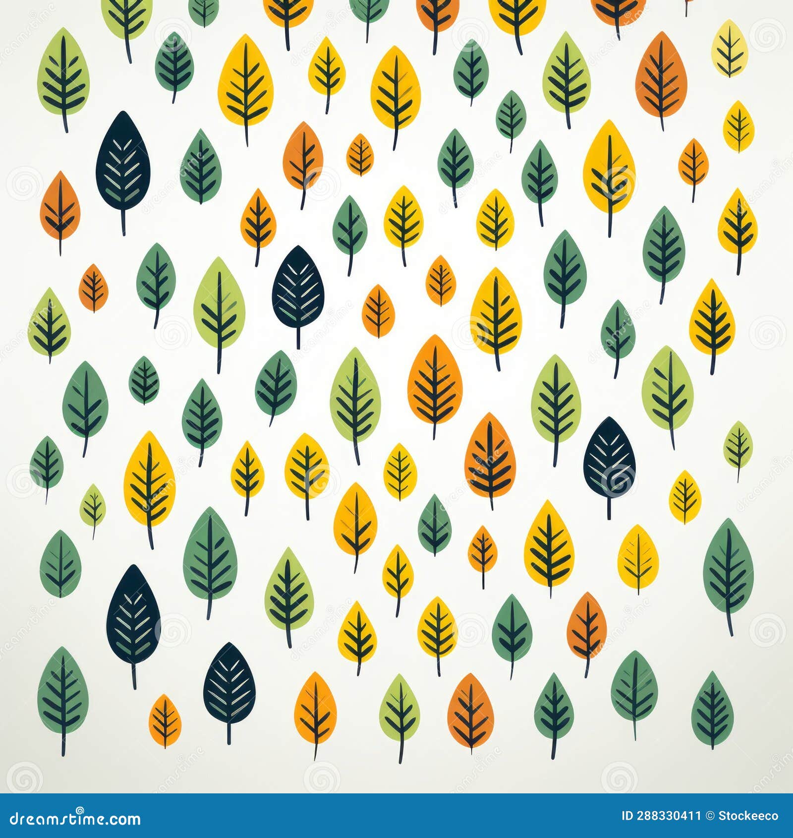 Colorful Leaf Icon Pattern for Brand Design Stock Illustration ...