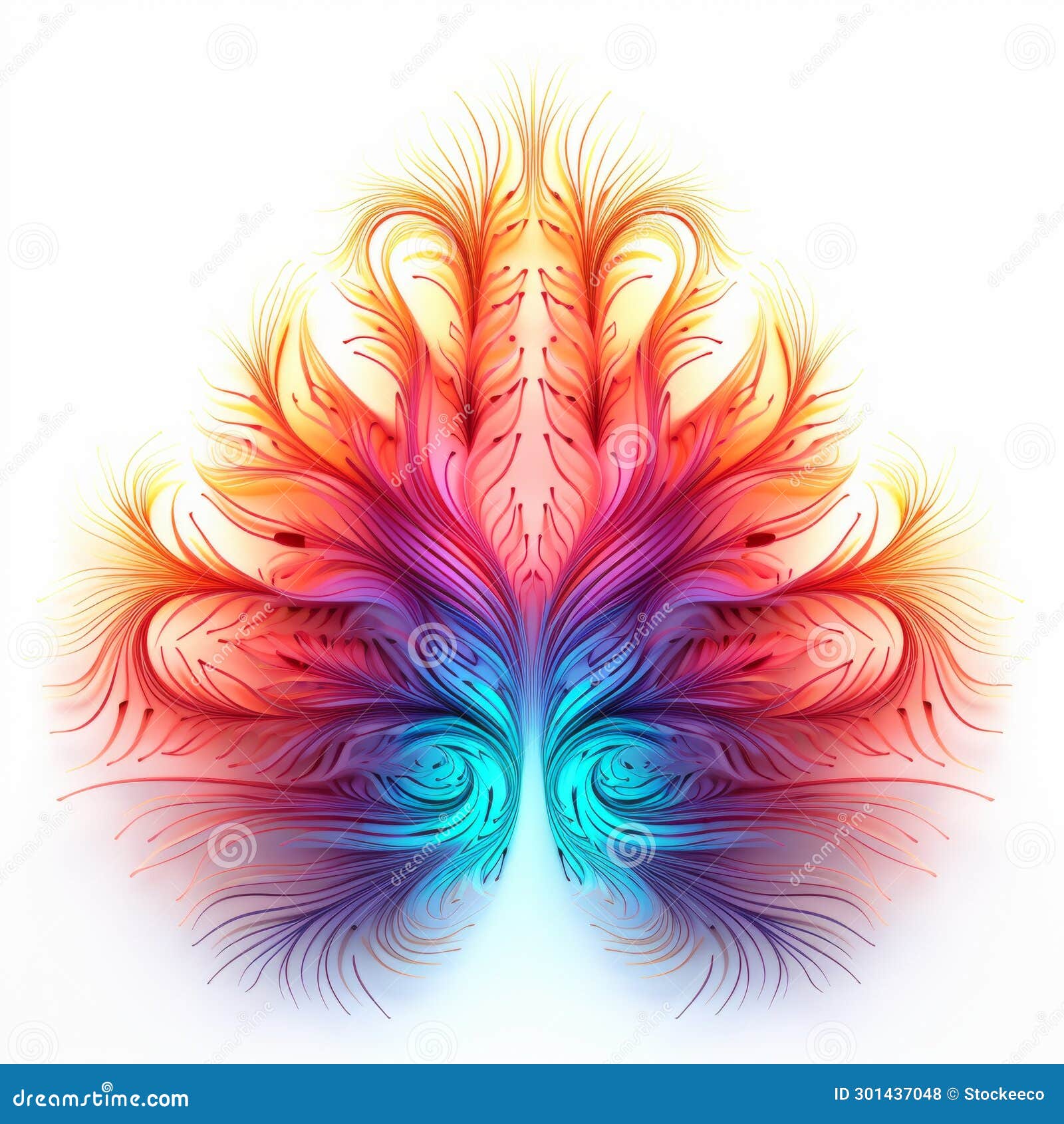Colorful Leaf Pattern: Abstract Fantasy Design with Psychological ...