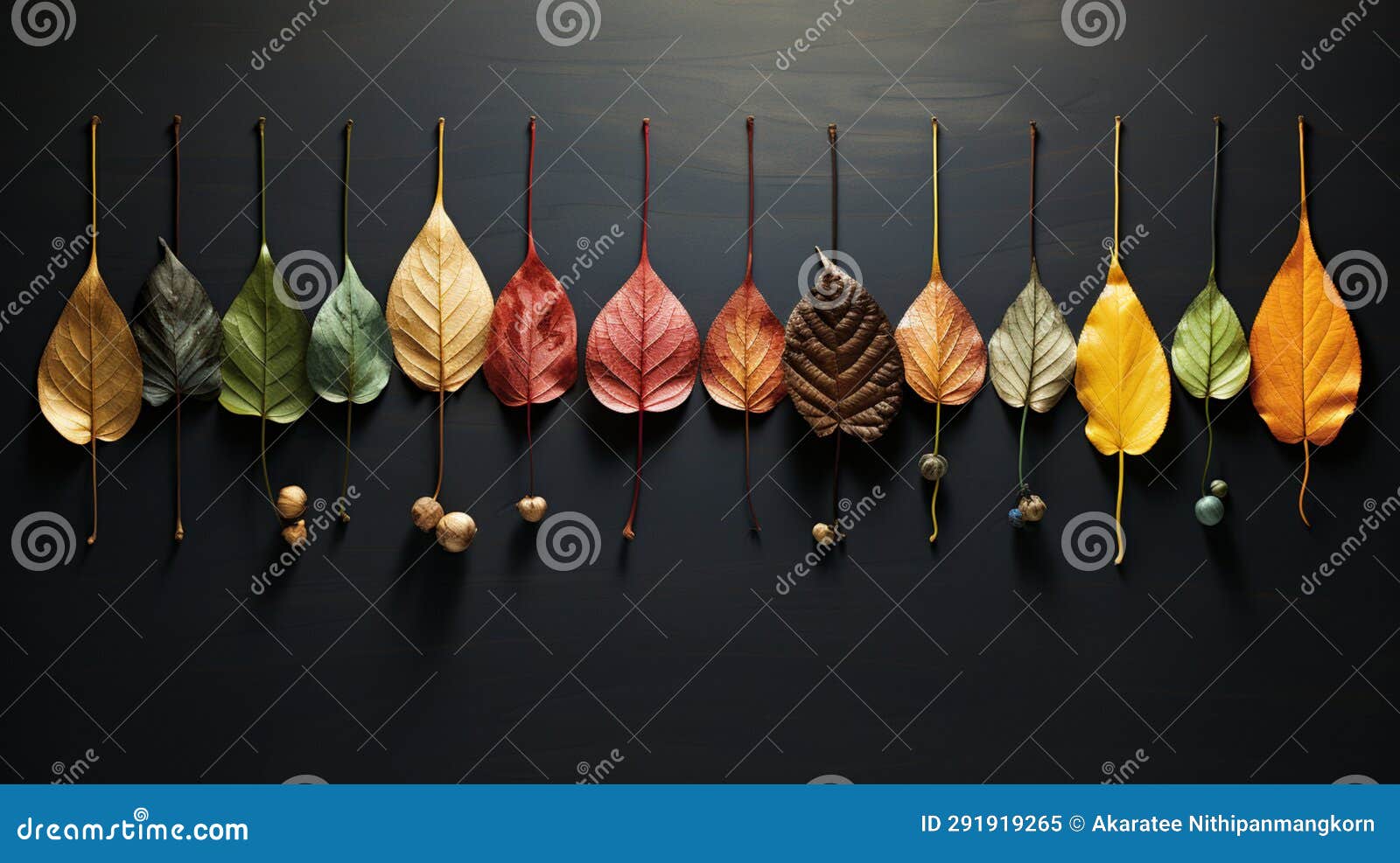 Colorful Leaf Season Change Concept Stock Illustration - Illustration ...