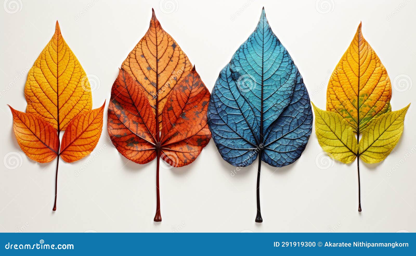 Colorful Leaf Season Change Concept Stock Illustration - Illustration ...