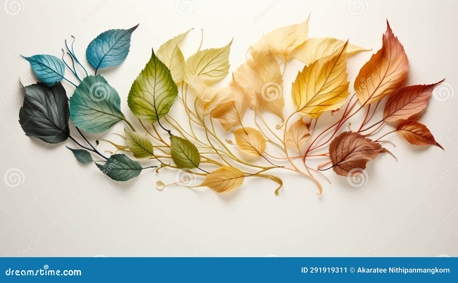 Colorful Leaf Season Change Concept Stock Illustration - Illustration ...