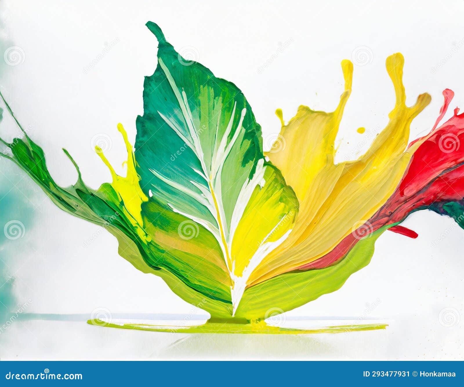 Colorful leaf splash stock illustration. Illustration of branch - 293477931