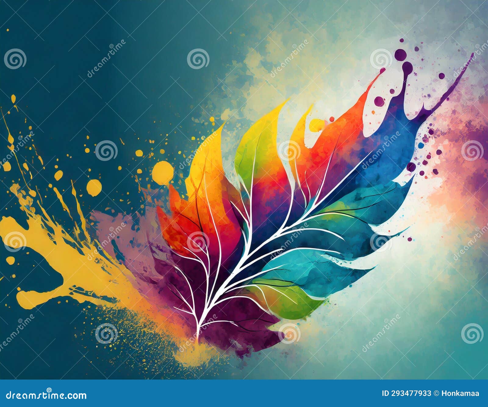Colorful leaf splash stock illustration. Illustration of environment ...