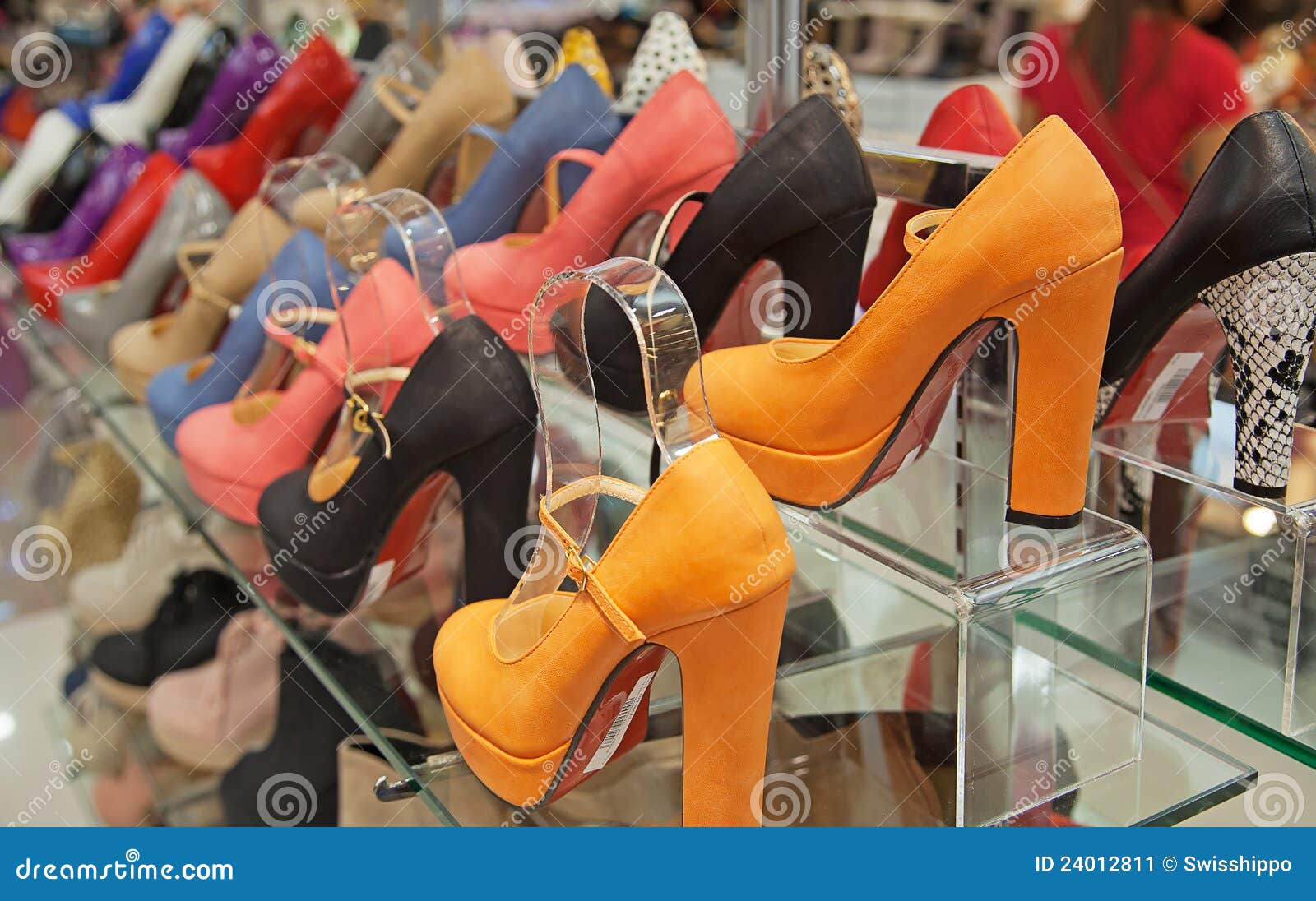 Colorful leather shoes stock image. Image of blue, cloth - 24012811