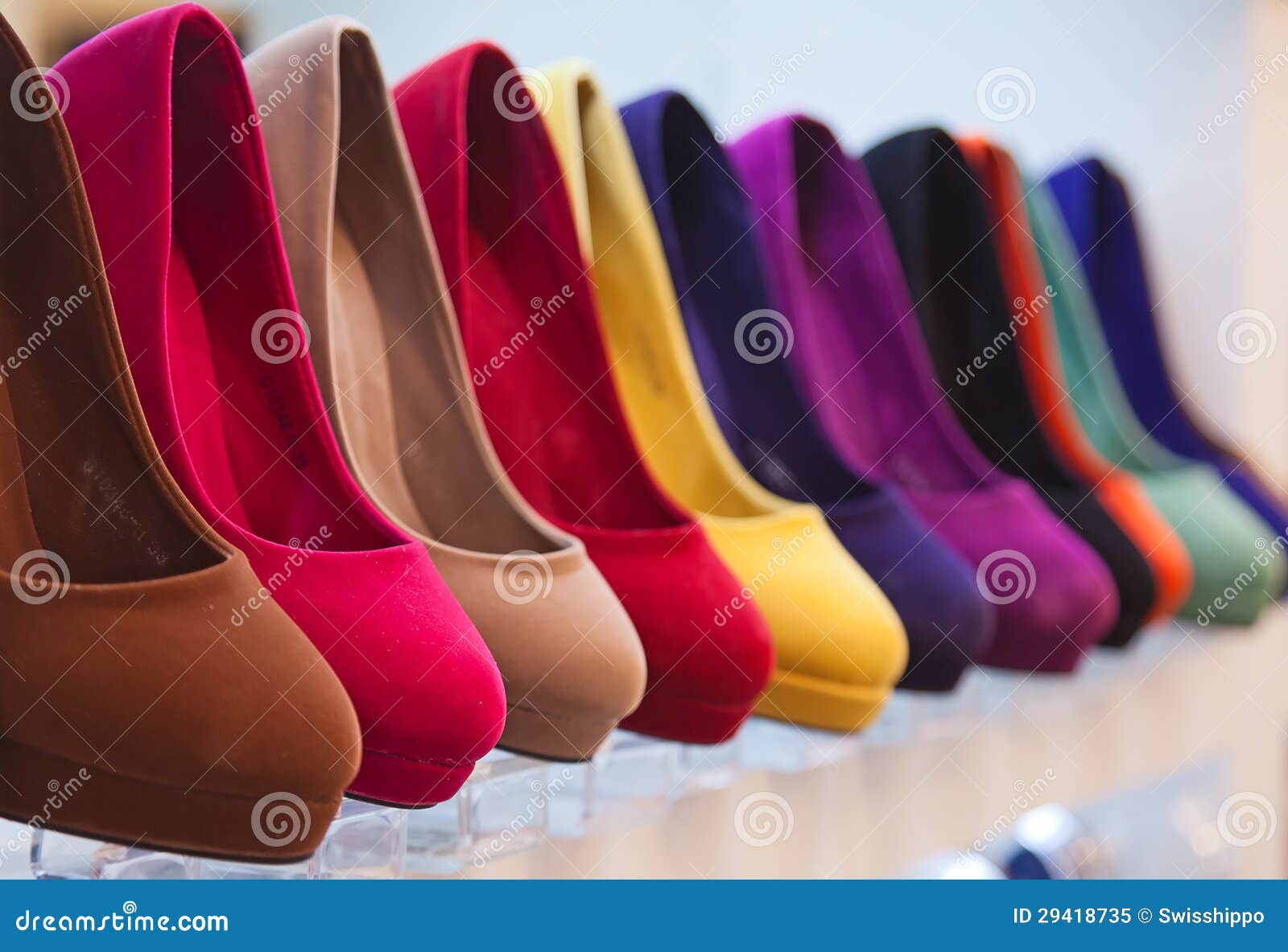 Colorful leather shoes stock image. Image of color, plimsoll - 29418735