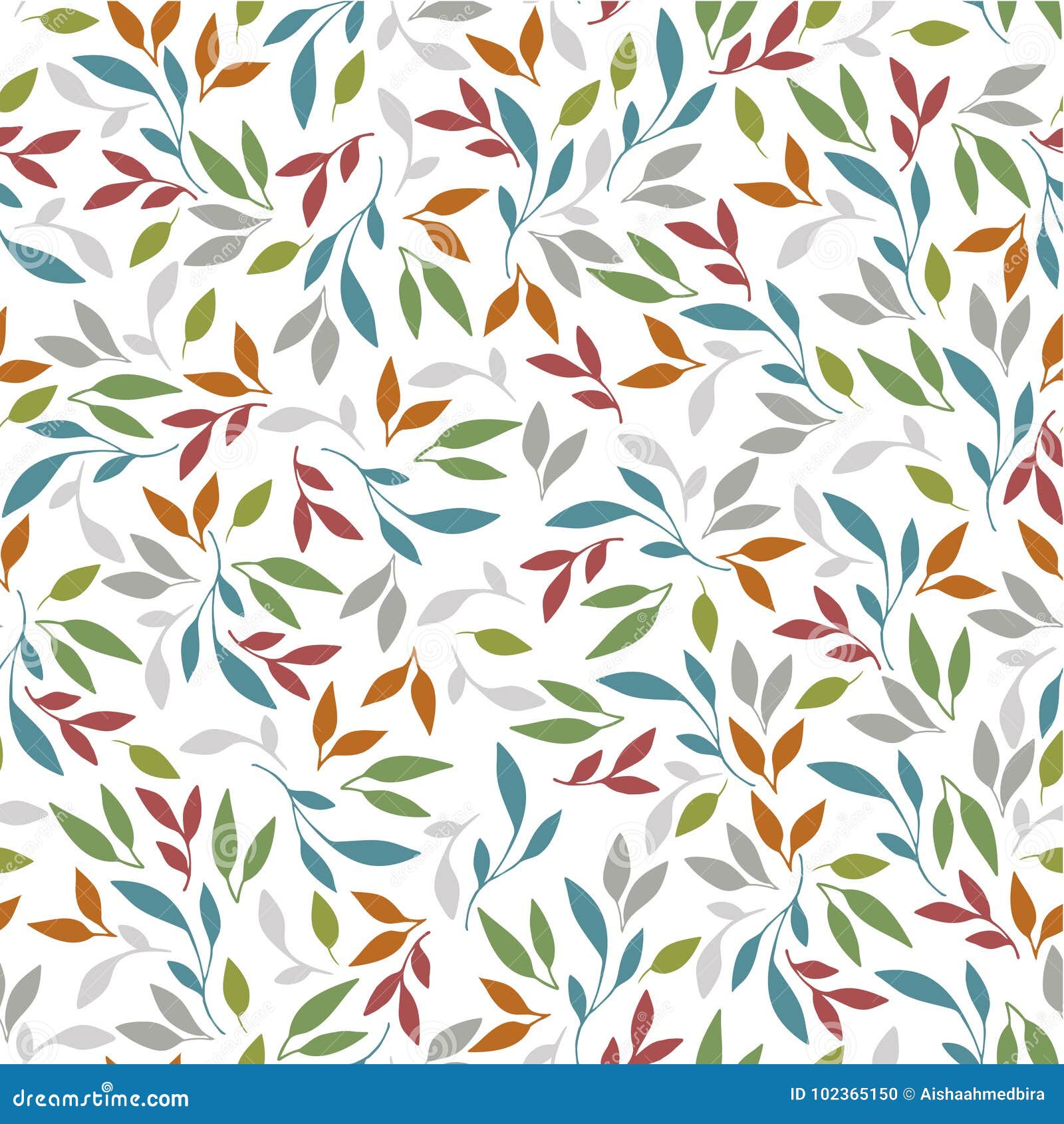 Colorful leaves pattern stock vector. Illustration of beautiful - 102365150