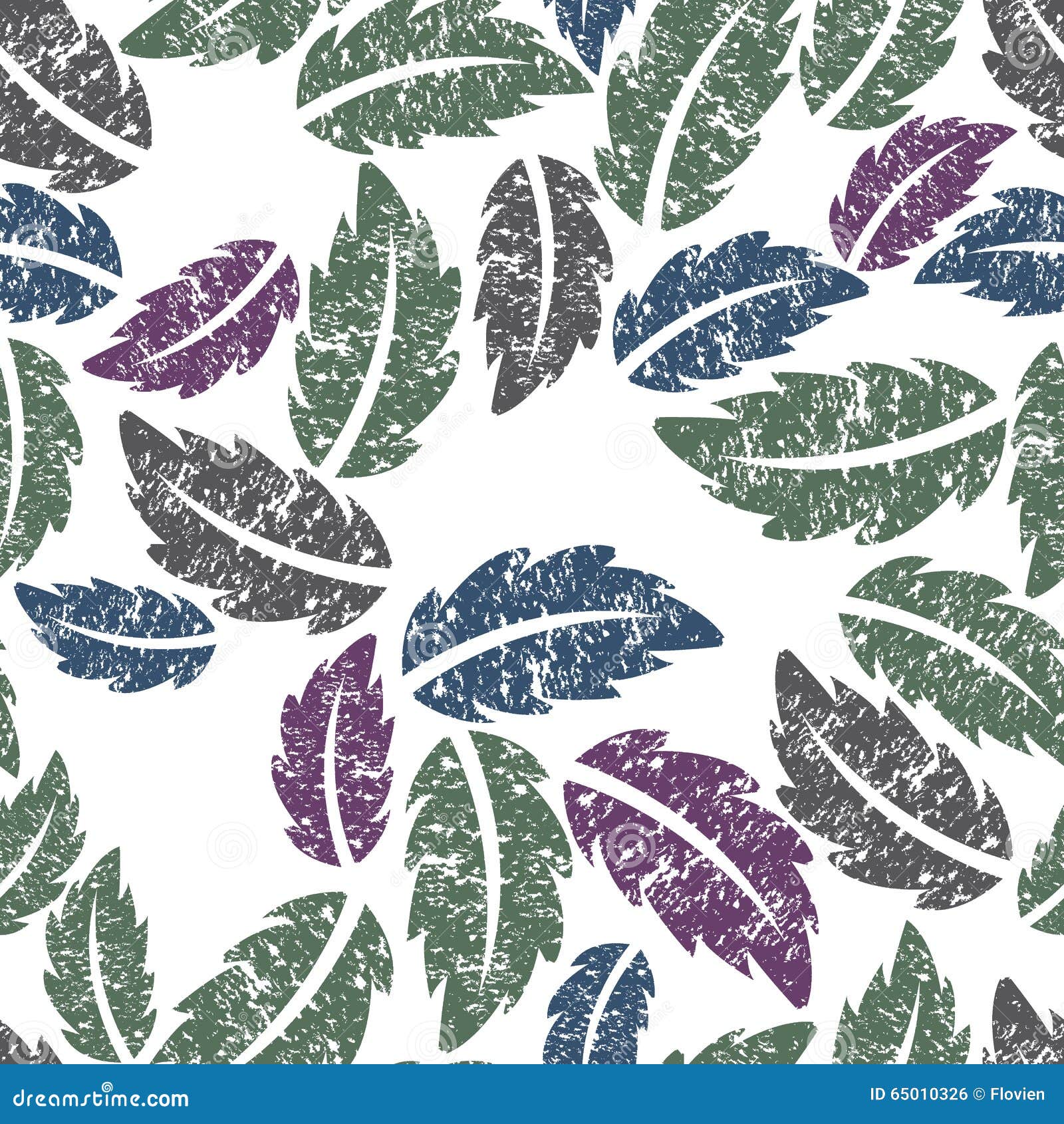 Colorful Leaves - Seamless Vector Background. Stock Vector ...