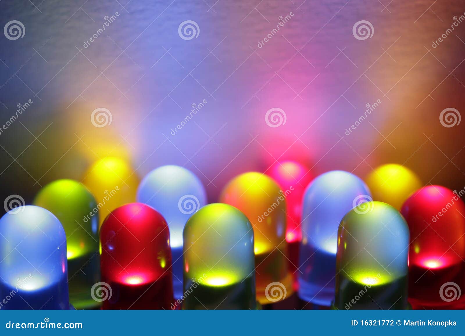 Colorful LED stock photo. Image of close, black, diodes - 16321772