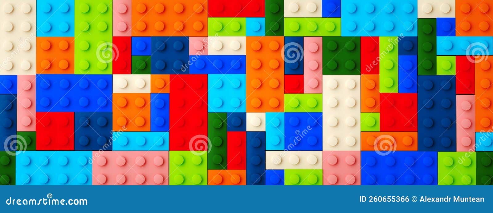 Colorful LEGO Background Panoramic Stock Illustration - Illustration of ...