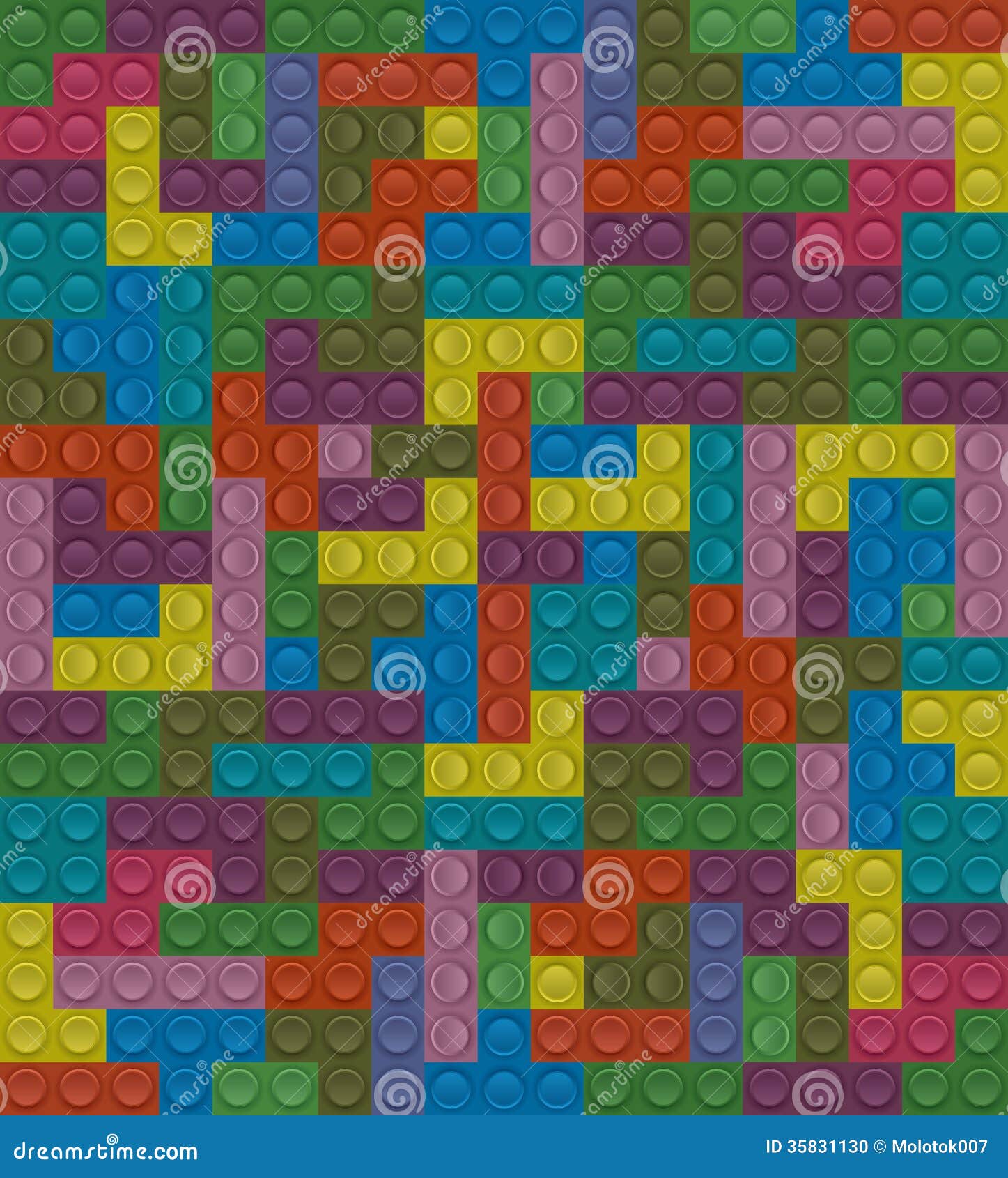 Colorful Lego Block Puzzle Patterns Vector Illustration | CartoonDealer ...