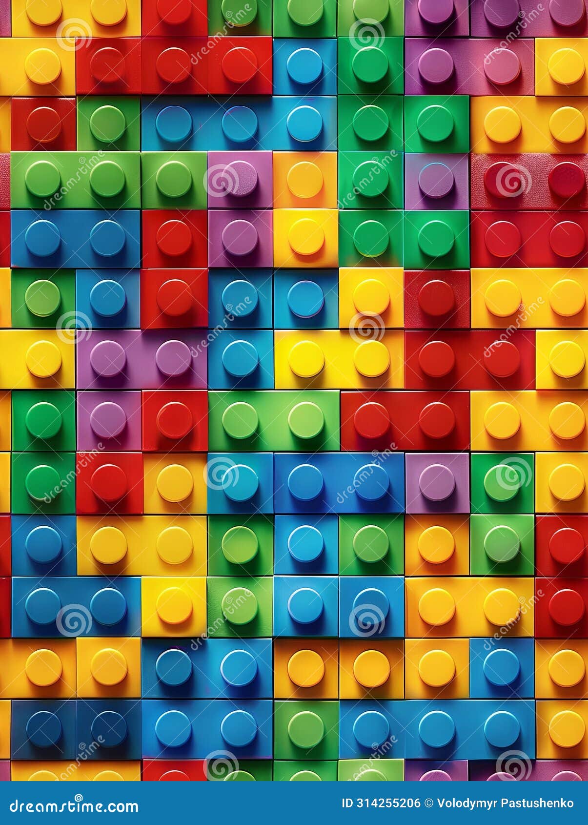 A Colorful Lego Brick Wall with Many Different Colors Stock Photo ...