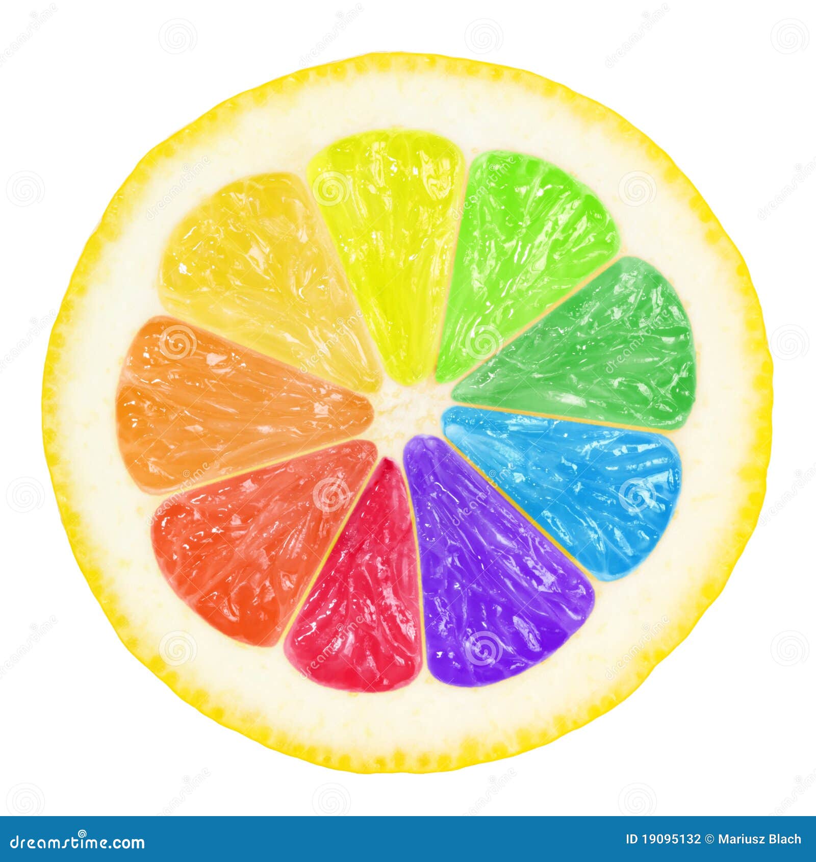 Colorful lemon stock photo. Image of macro, slice, multi - 19095132