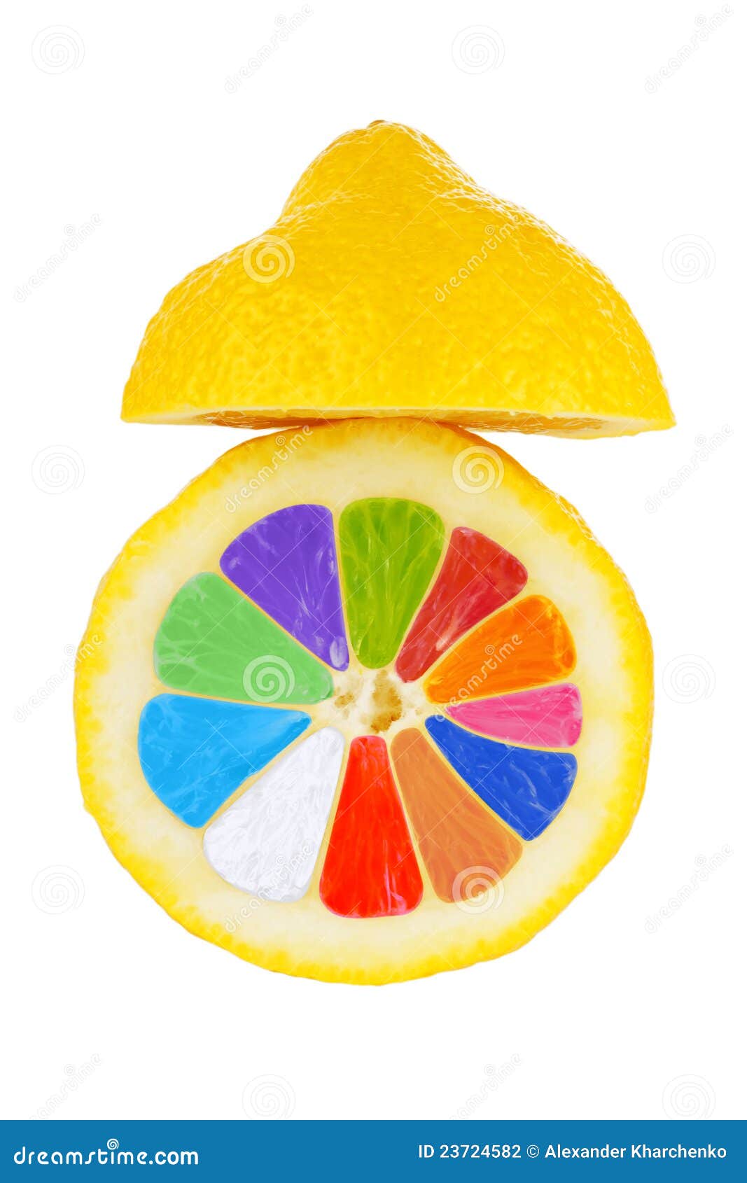 Colorful lemon stock photo. Image of citron, designer - 23724582