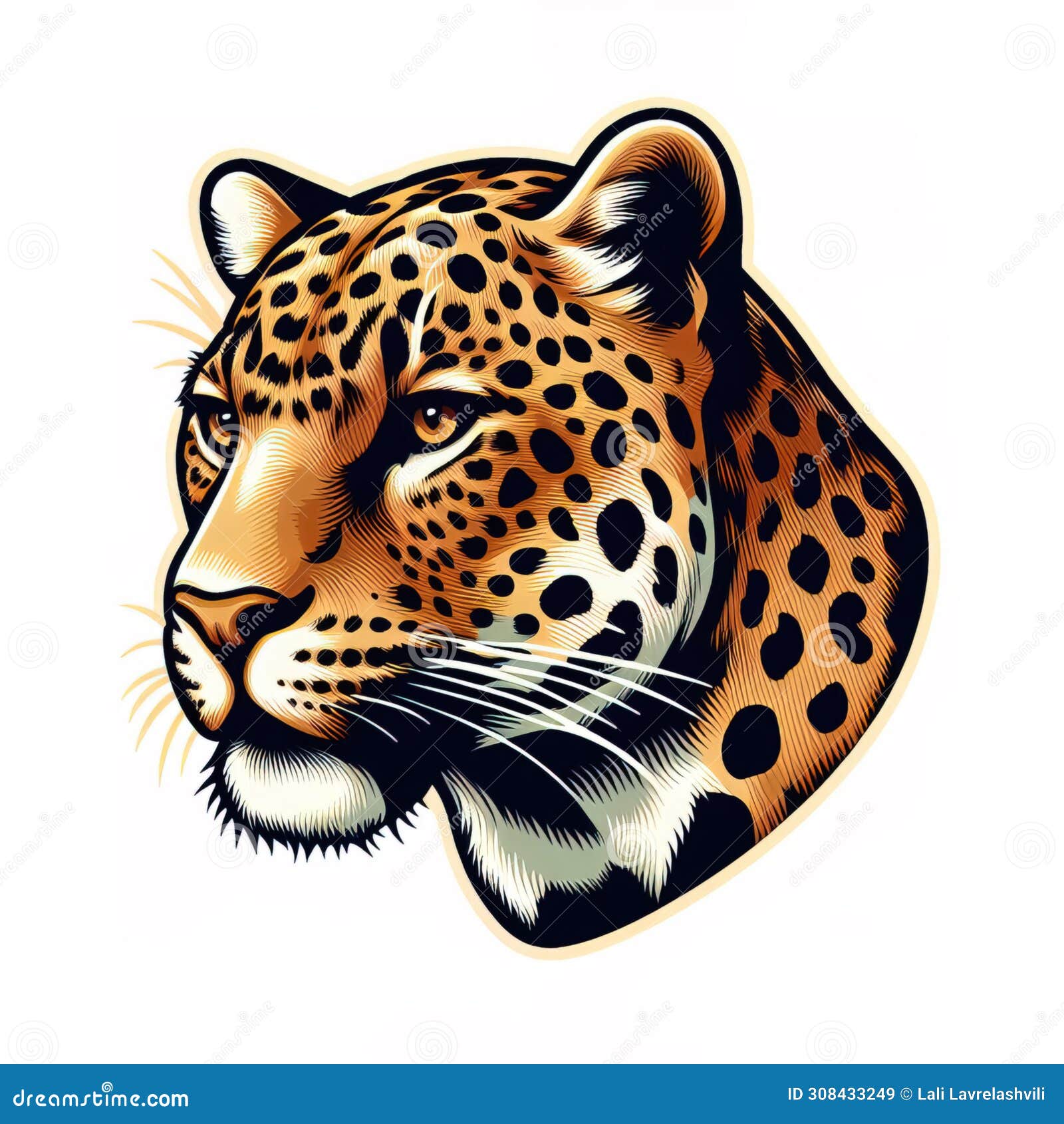 Leopard Head Logo. Illustration on White Background Stock Illustration ...