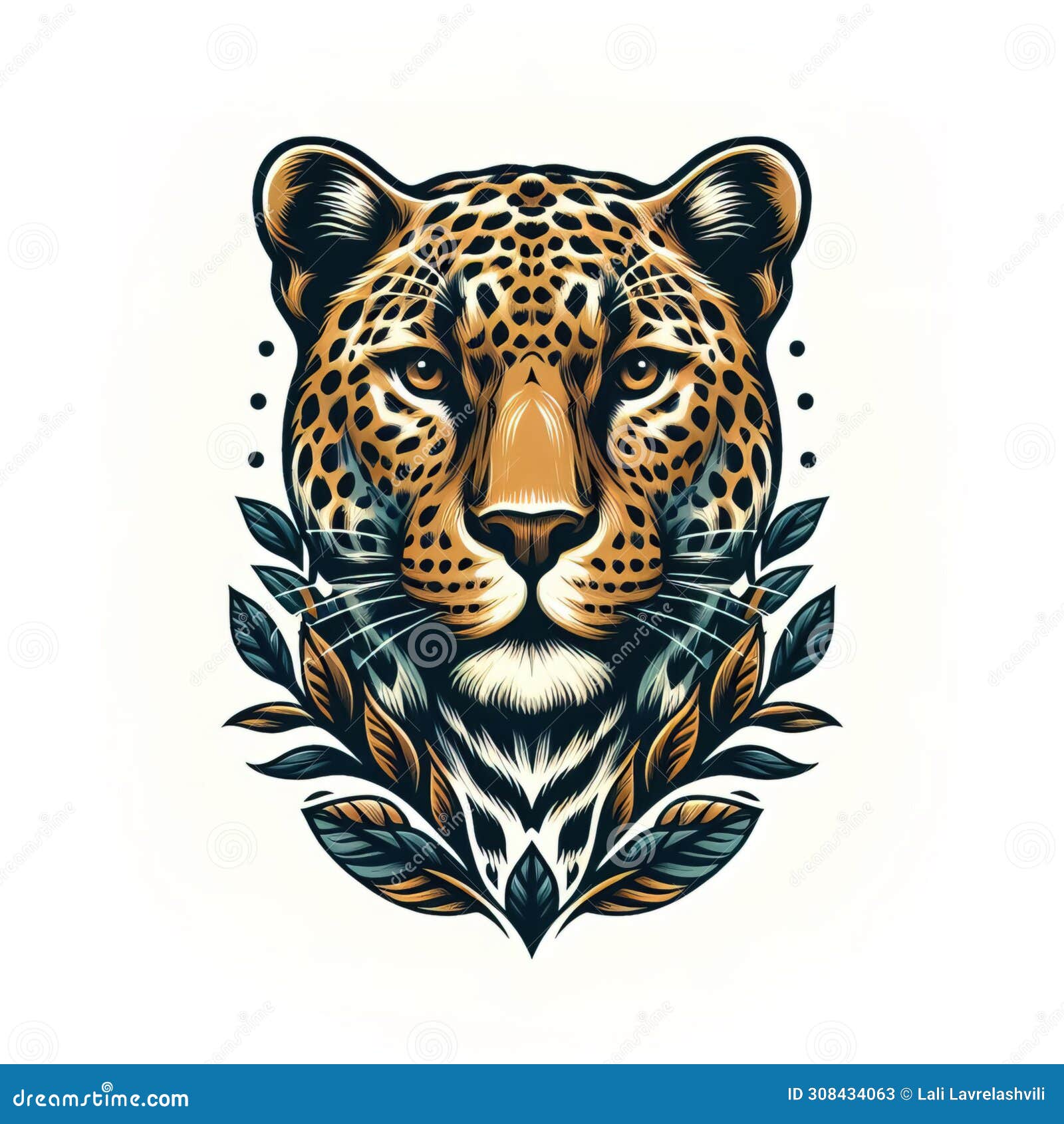 Leopard Head Logo. Illustration on White Background Stock Illustration ...