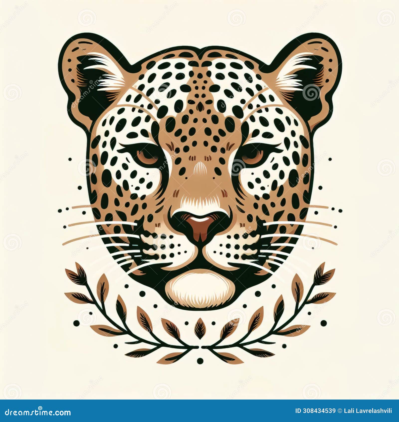 Leopard Head Logo. Illustration on White Background Stock Illustration ...