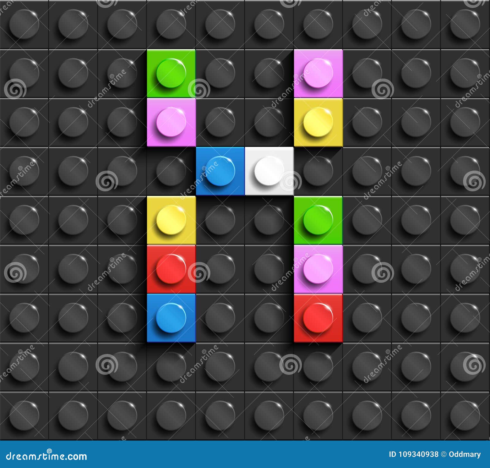 Colorful Letter X from Building Lego Bricks on Black Lego Background ...