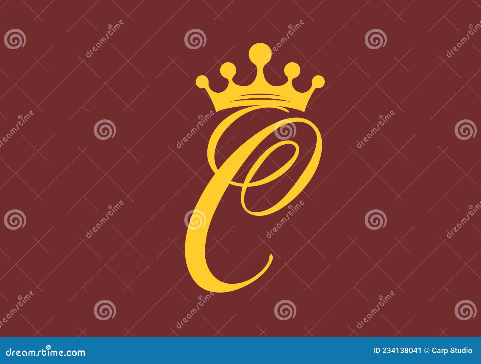 Colorful of Letter C with Crown Stock Vector - Illustration of hotel ...