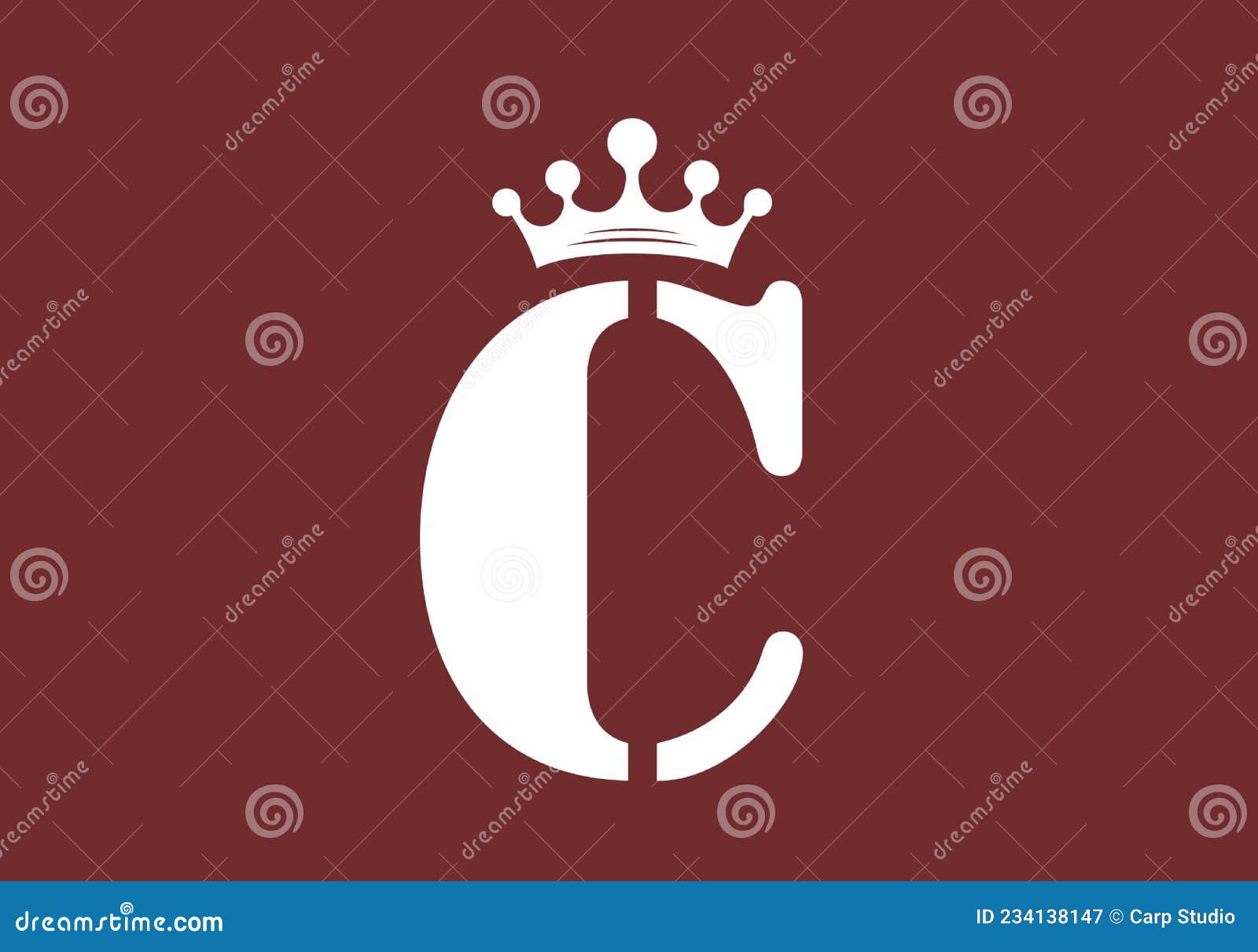 Colorful of Letter C with Crown Stock Vector - Illustration of emblem ...