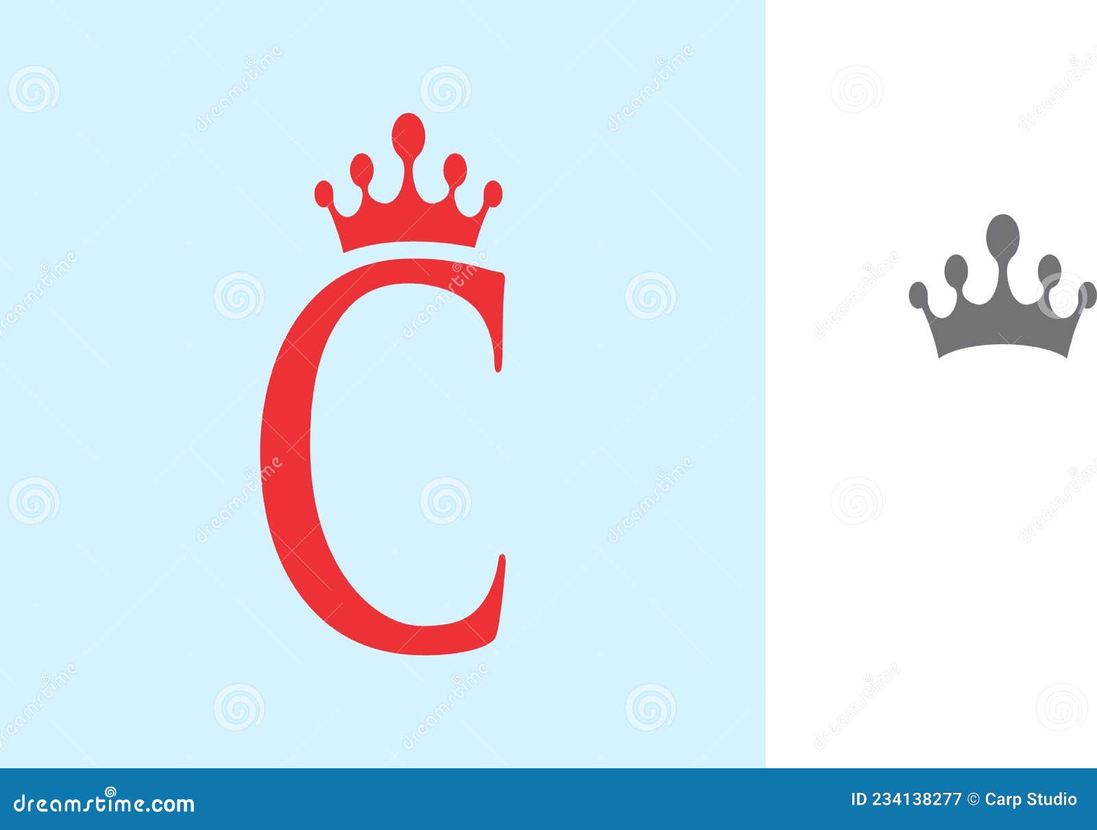 Colorful of Letter C with Crown Stock Vector - Illustration of gold ...